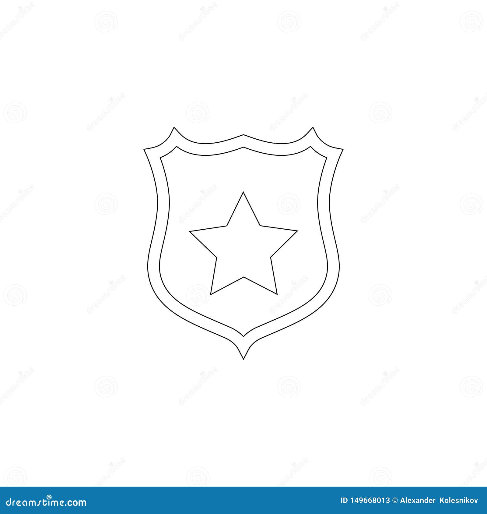 Shield Star. Flat Vector Icon Stock Vector - Illustration of ...
