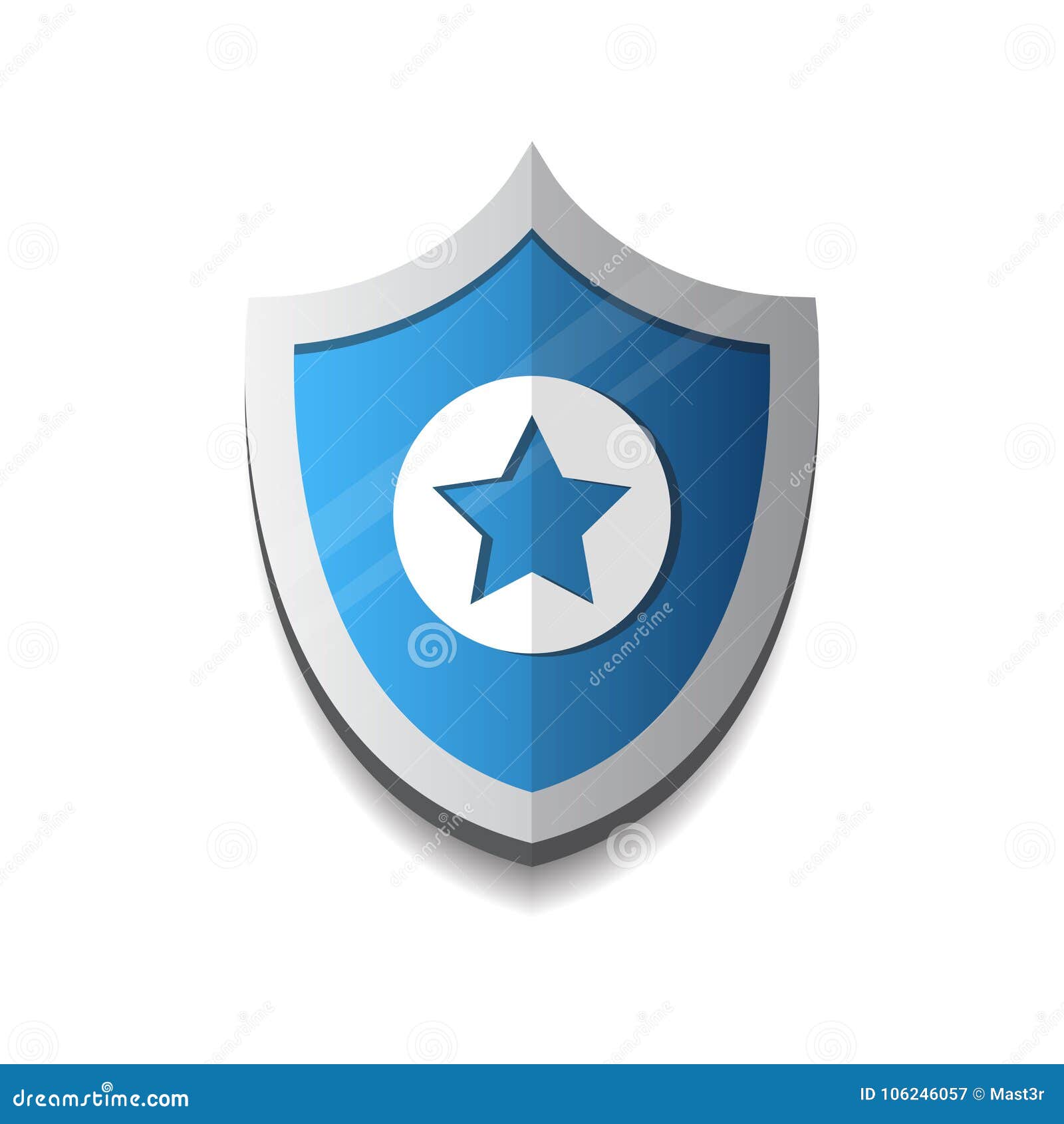 Shield with Star Icon Protection and Security Concept Stock Vector ...