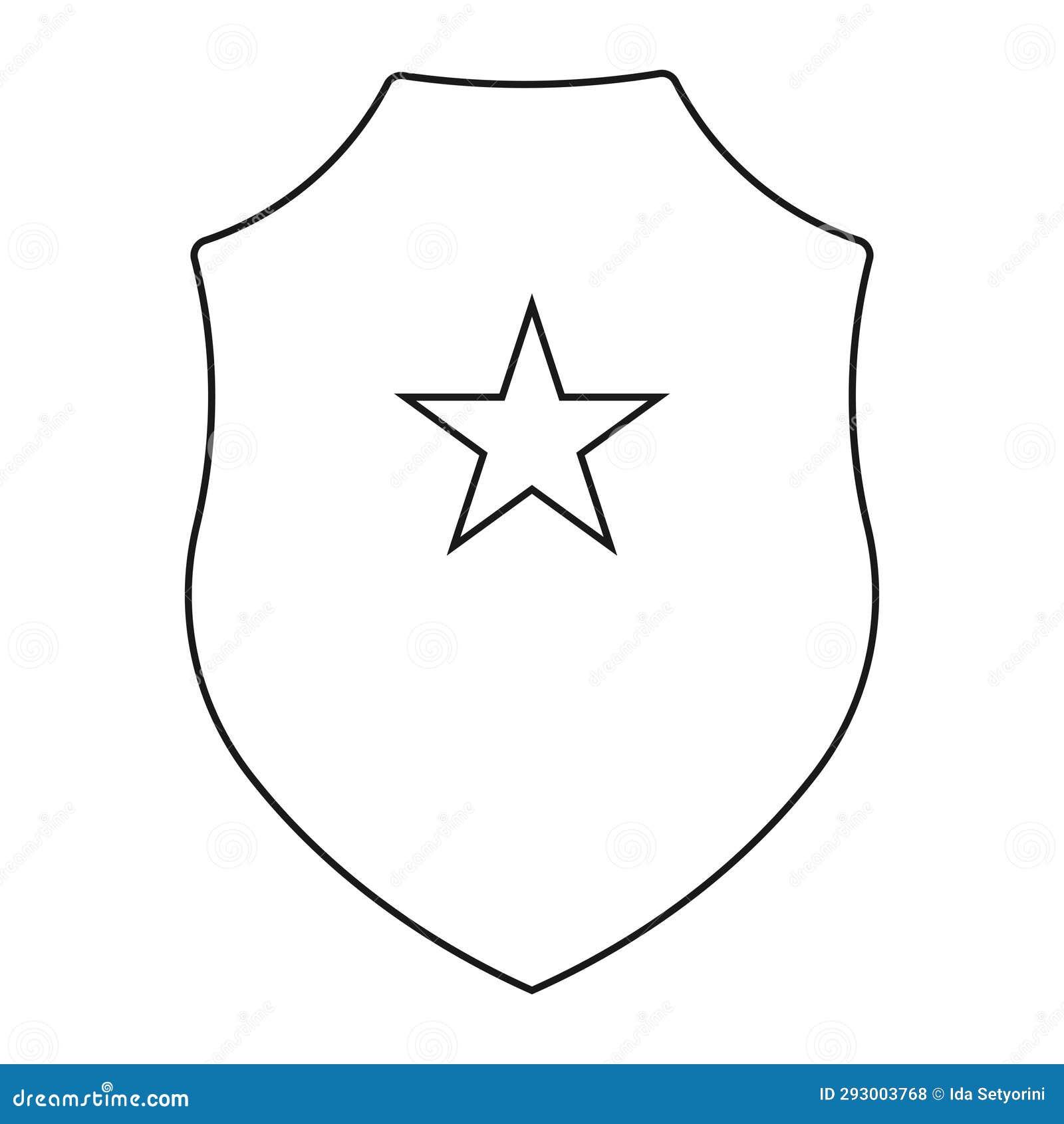 Shield and Star Icon Vector Stock Illustration - Illustration of ...