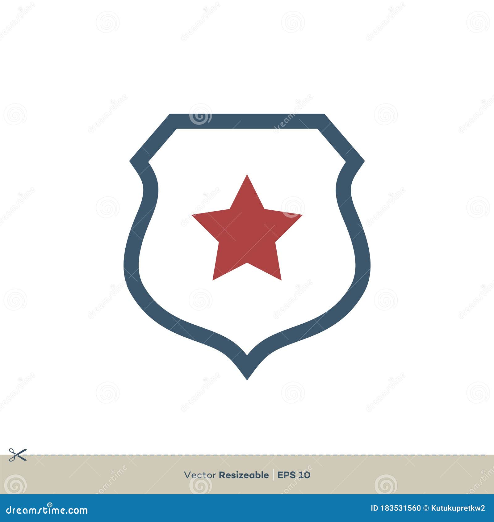 Shield and Star Icon Vector Logo Template Illustration Design Stock ...