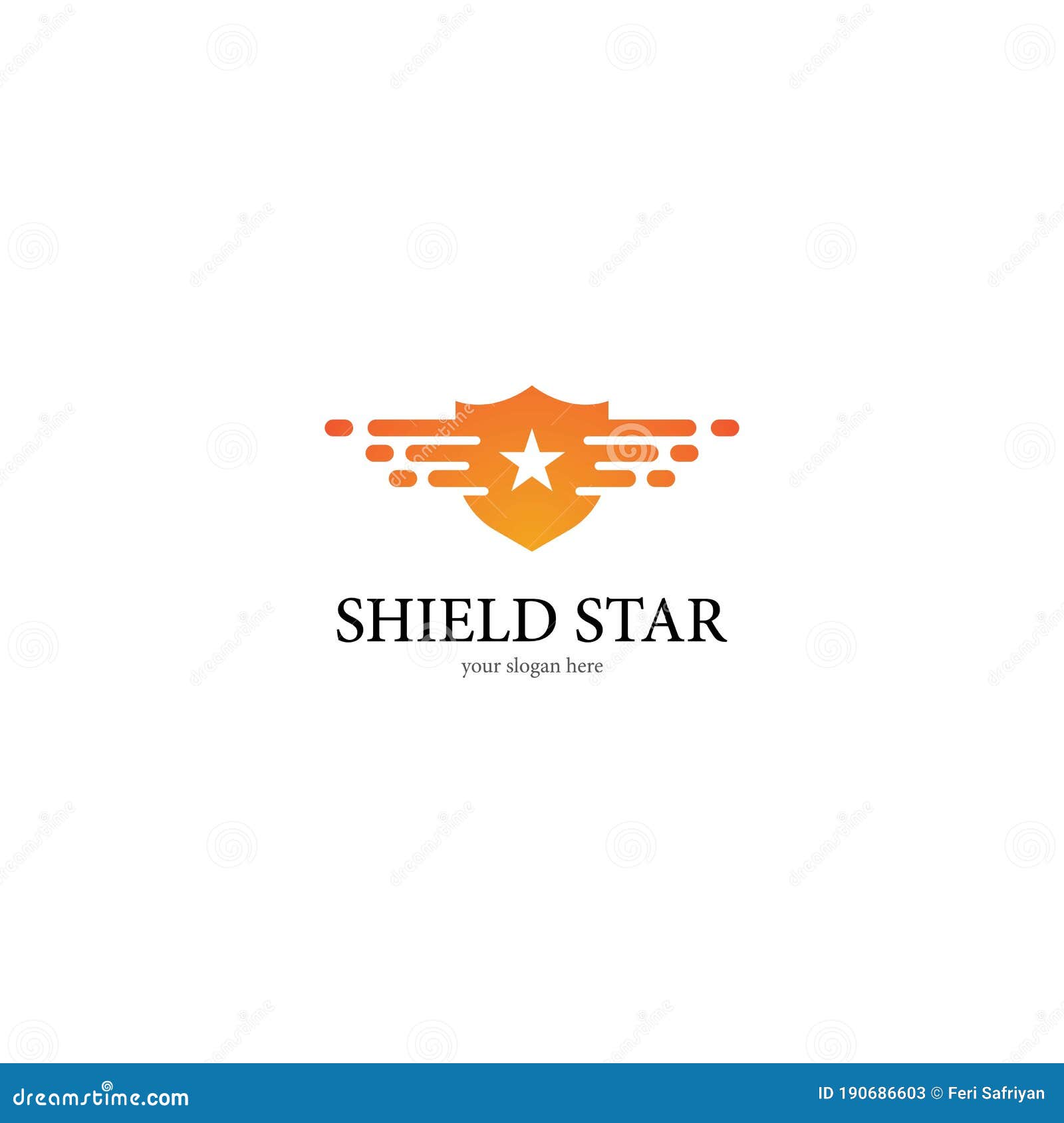 Shield star logo template stock illustration. Illustration of eps10 ...