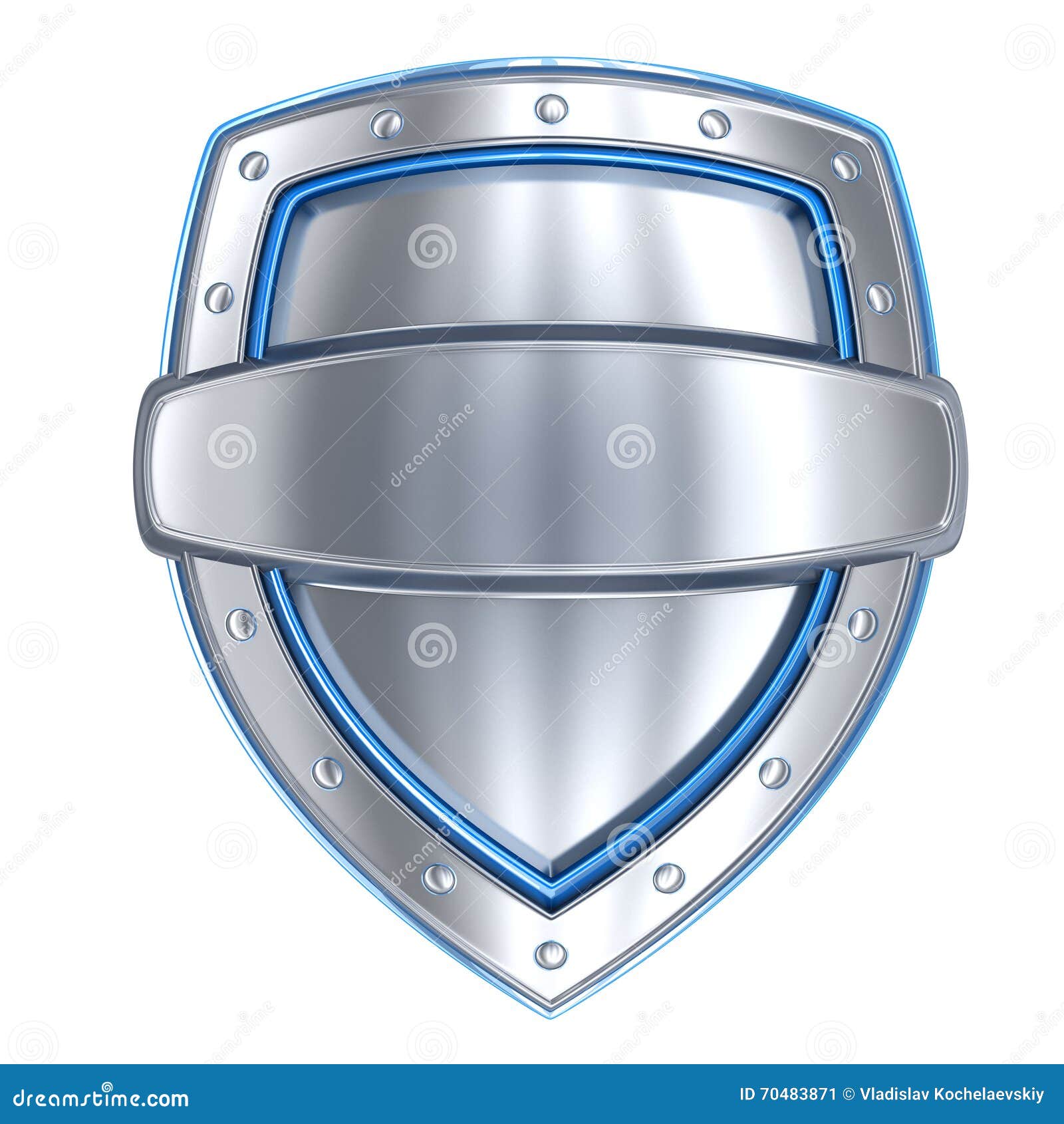 Shield stell empty stock illustration. Illustration of iron - 70483871