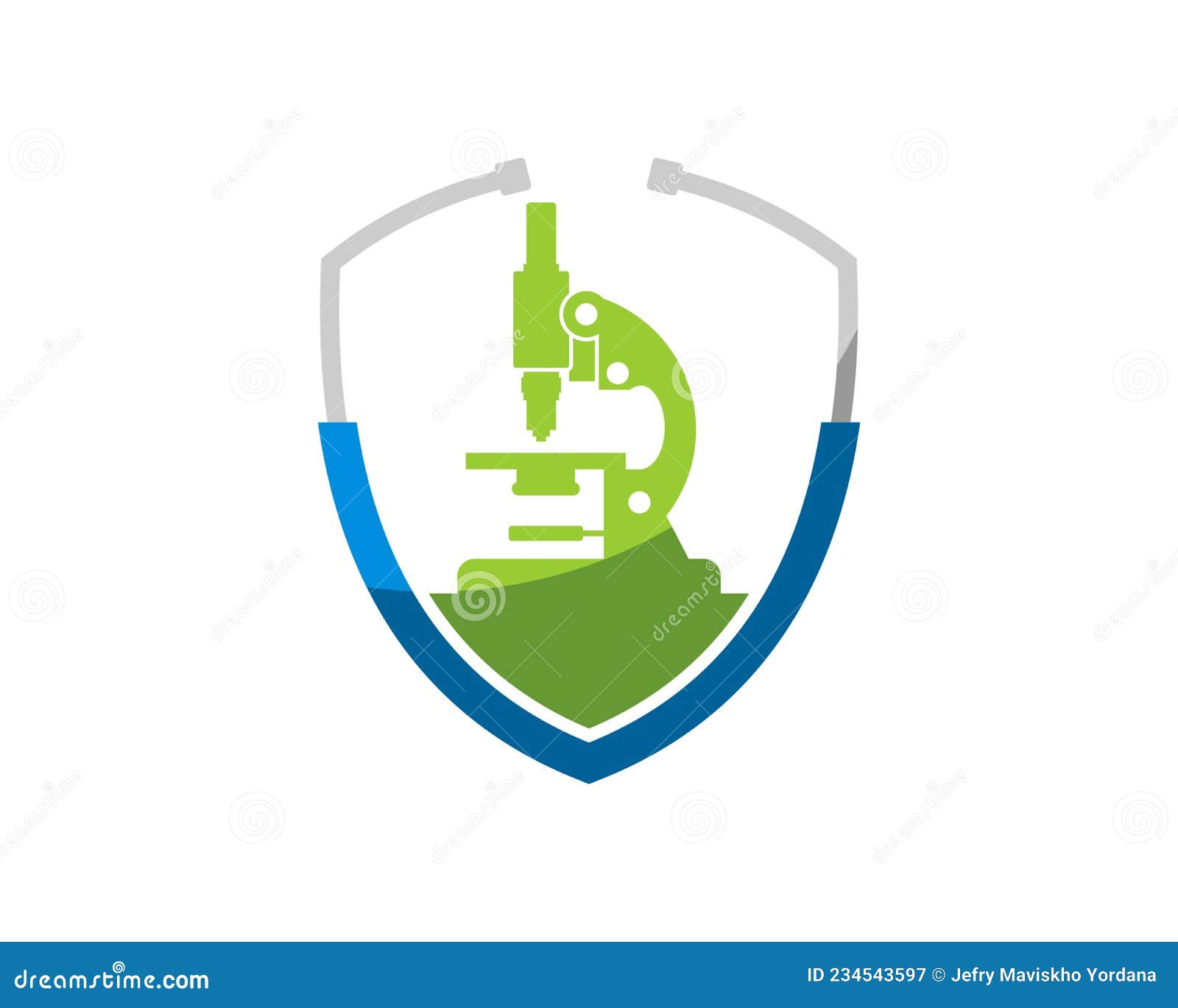 Shield Lab. Shield With Laboratory Icon Flat Logo Concept Design ...