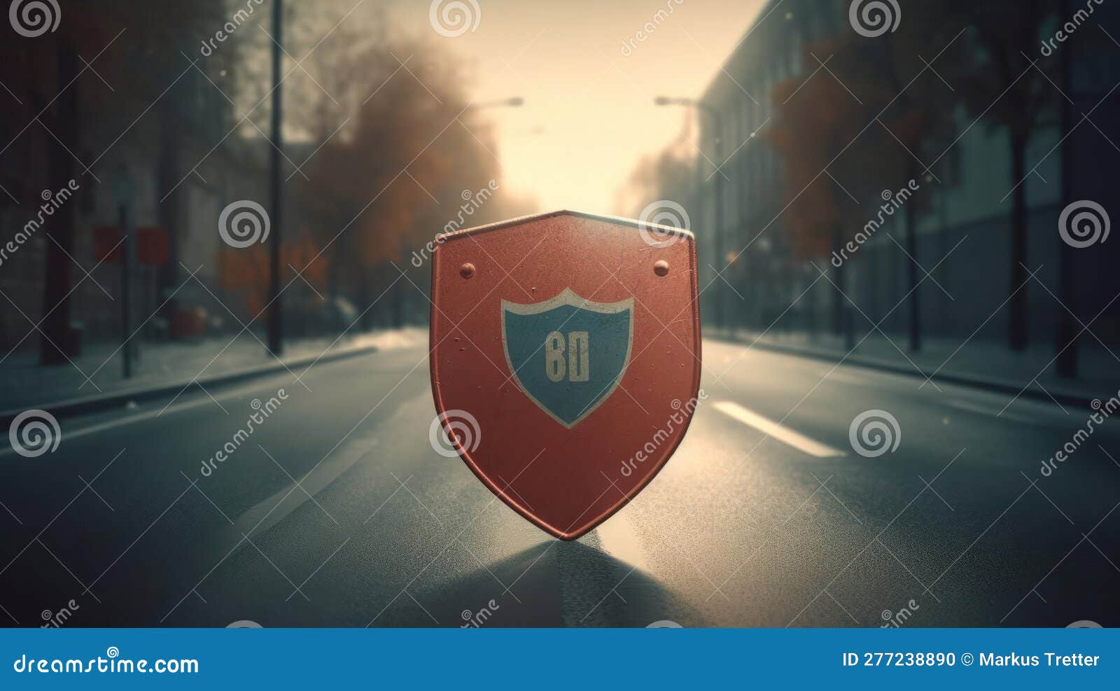 A Shield with a Stop Sign Symbolizing the Protection of Private ...