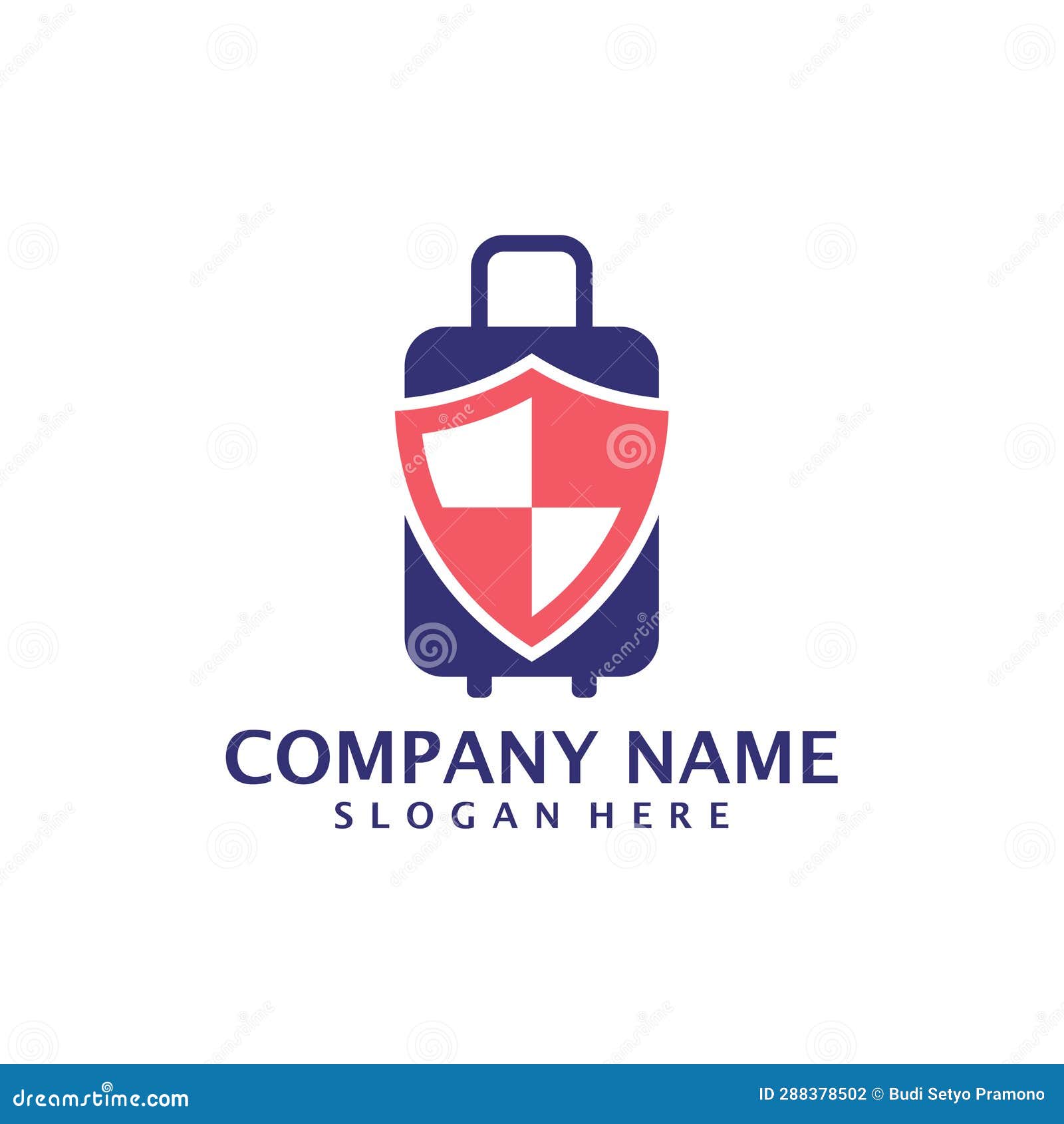 Shield Suitcase Logo Design Vector. Suitcase Logo Design Template ...