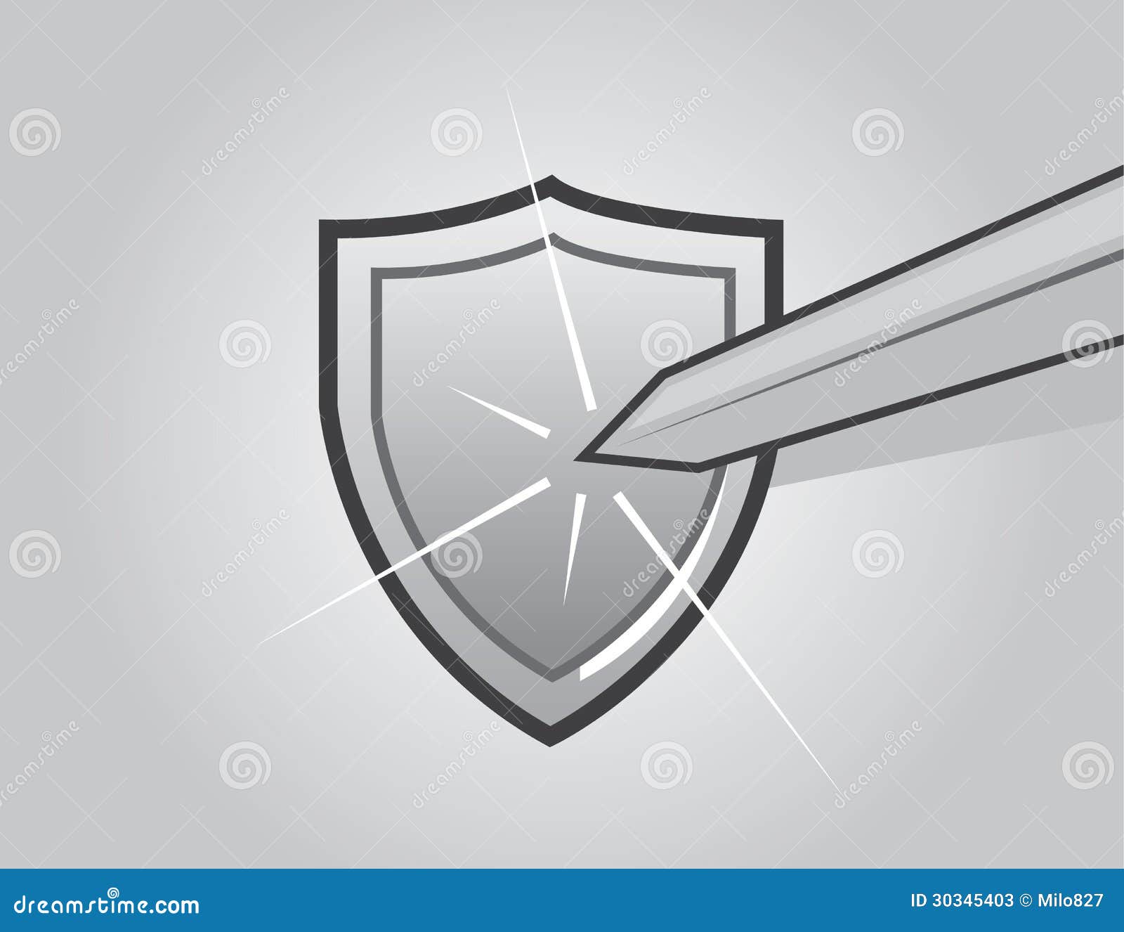 Shield Blocking Bullets Vector Illustration | CartoonDealer.com #29228860
