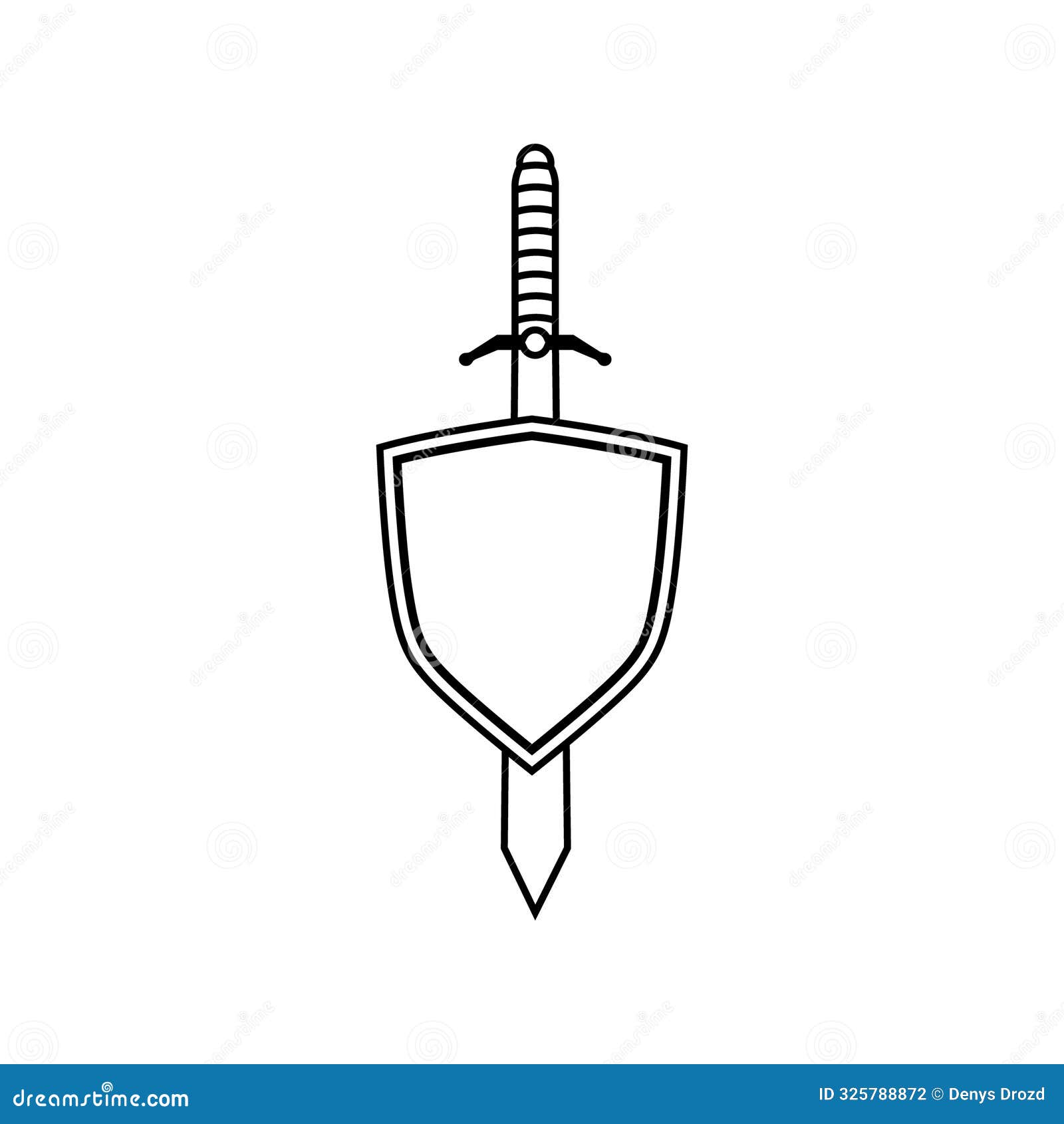 Shield and Sword Icon Vector. Shield Illustration Sign. Sword Symbol or ...