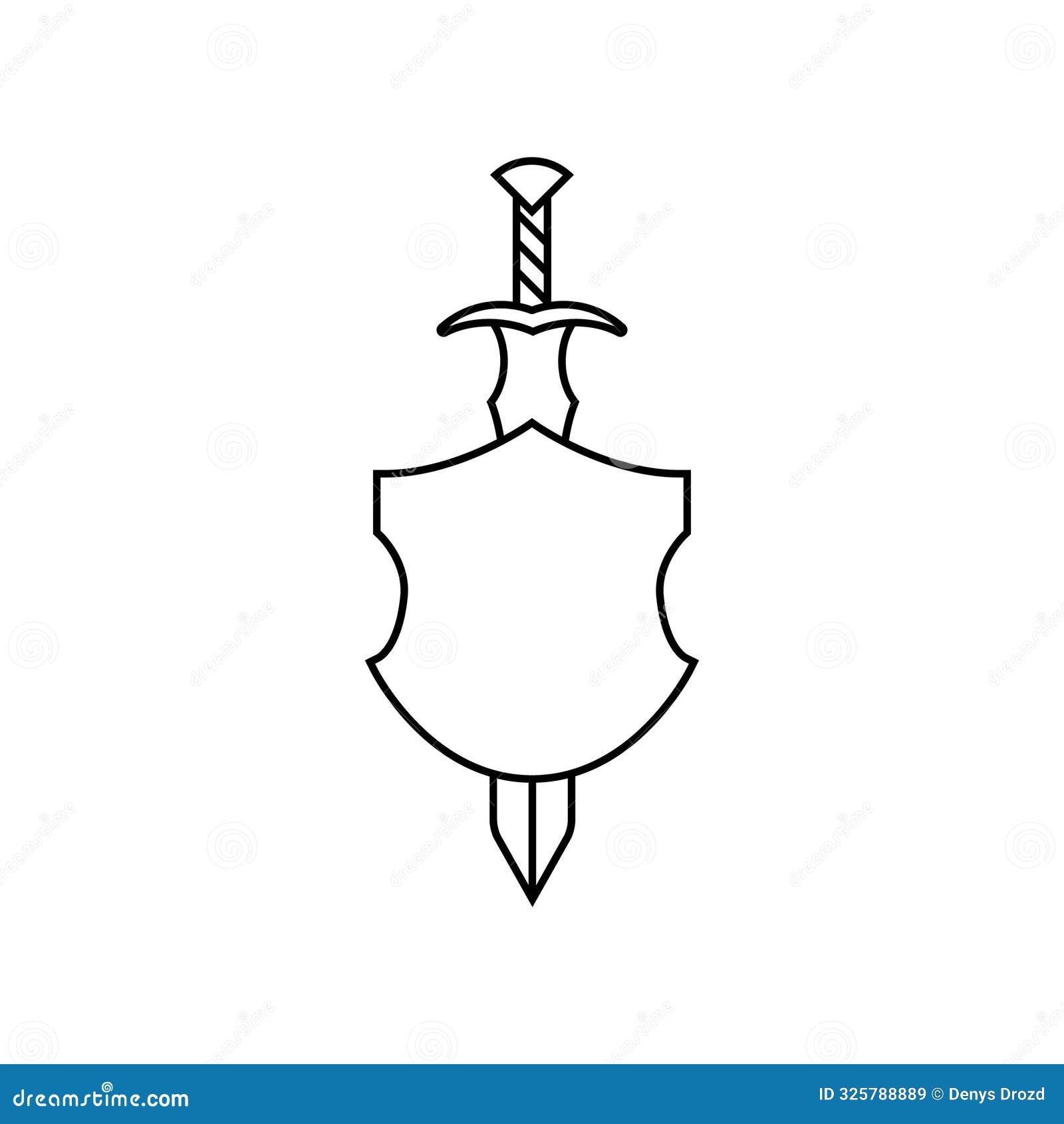 Shield and Sword Icon Vector. Shield Illustration Sign. Sword Symbol or ...