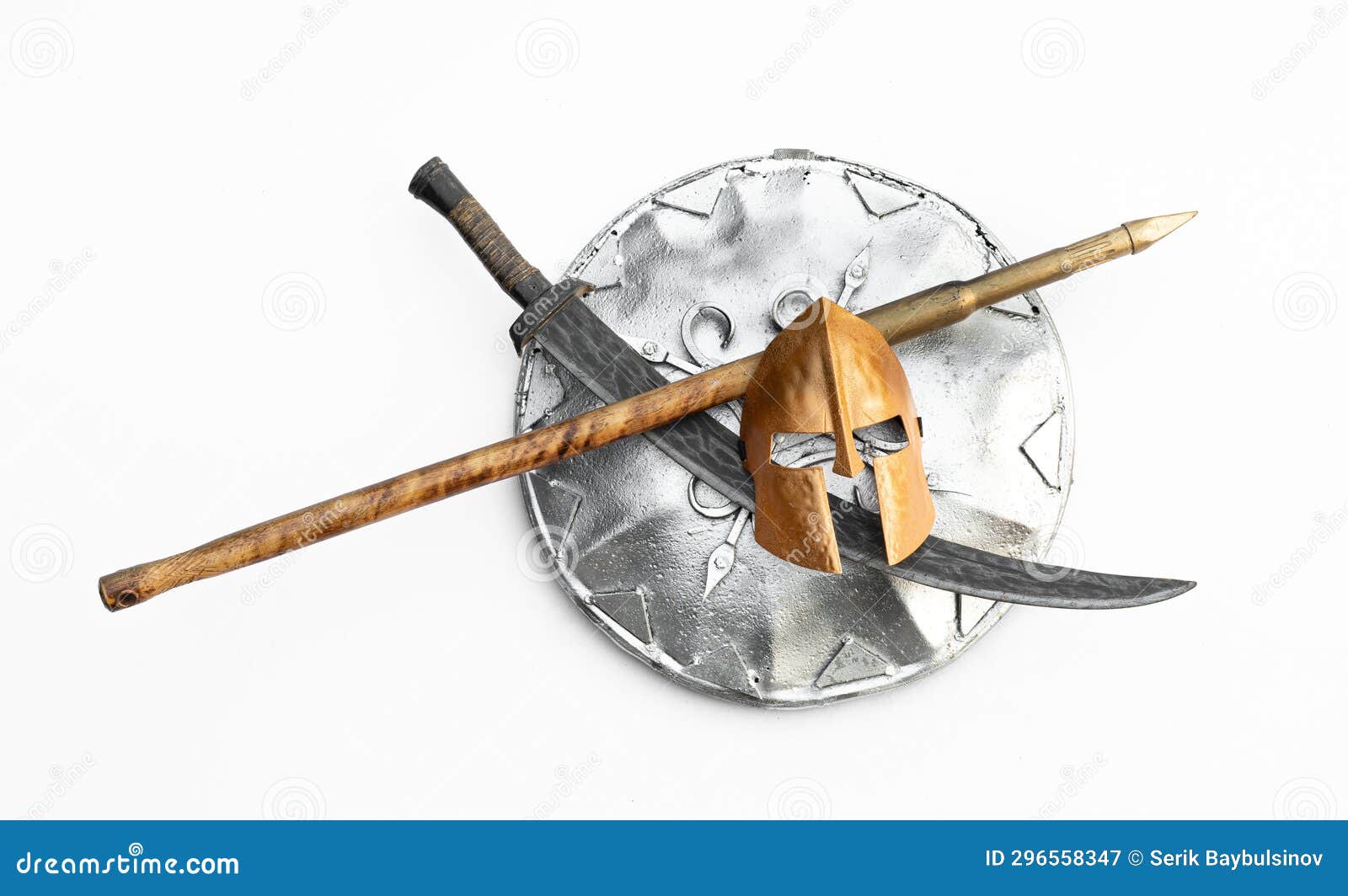 Shield and Sword Isolated on White Stock Image - Image of knight ...