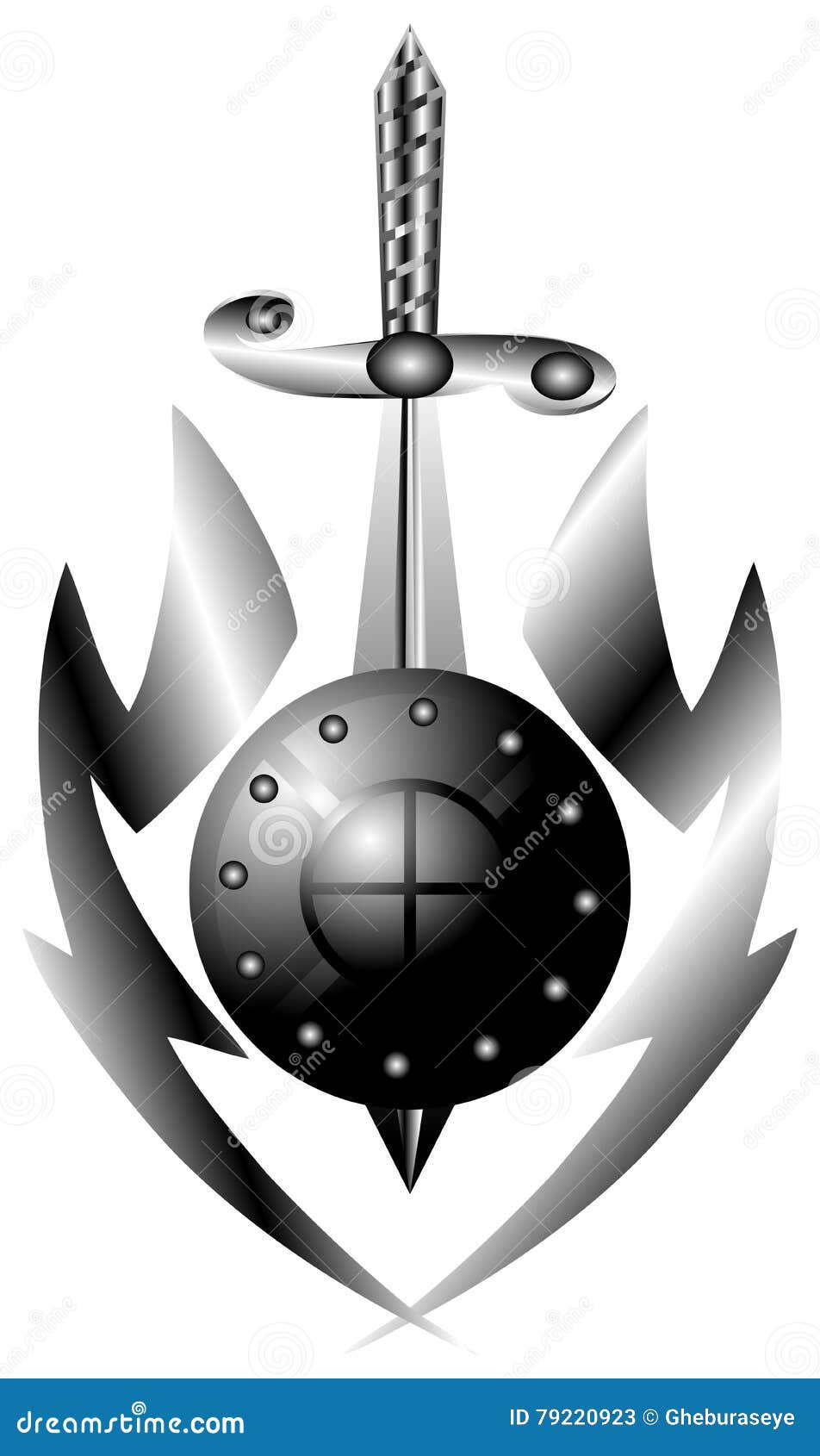 Ornate Sword A Realistic And Anime-inspired Masterpiece Stock Image ...