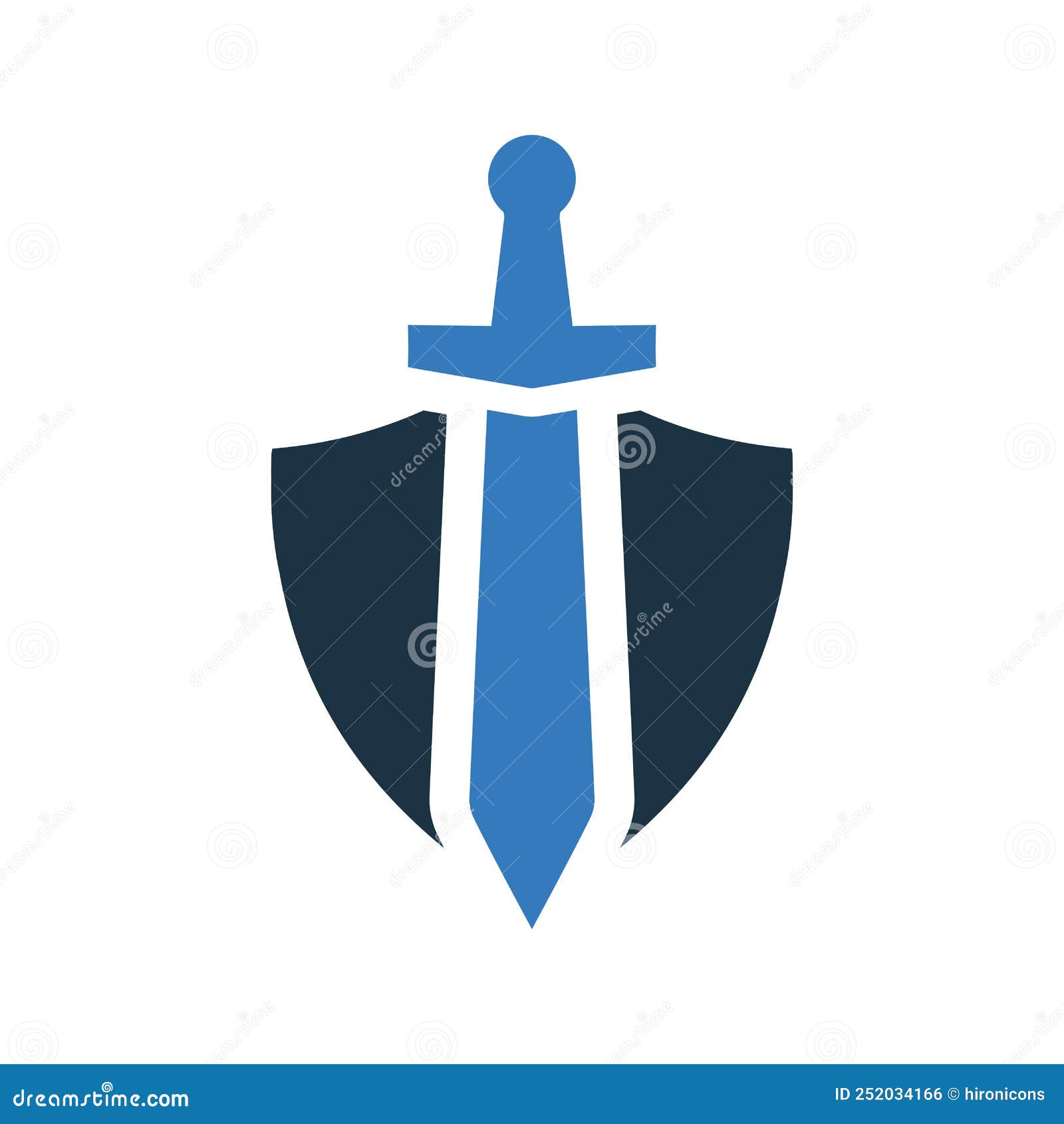 Shield, Sword, Military, Security Icon. Simple Editable Vector ...