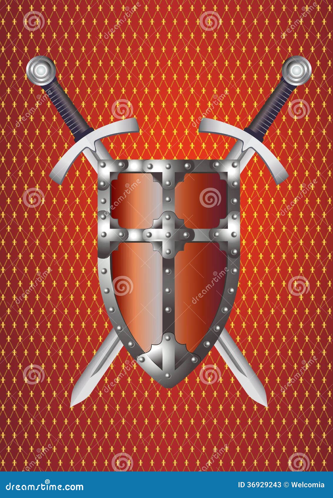 Shield and Swords stock illustration. Illustration of power - 36929243