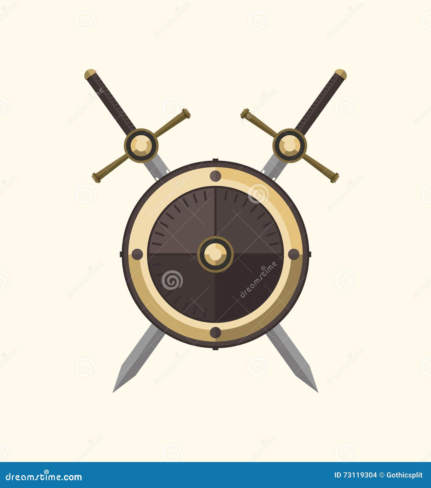 Swords Emblem Vector Illustration | CartoonDealer.com #44303654