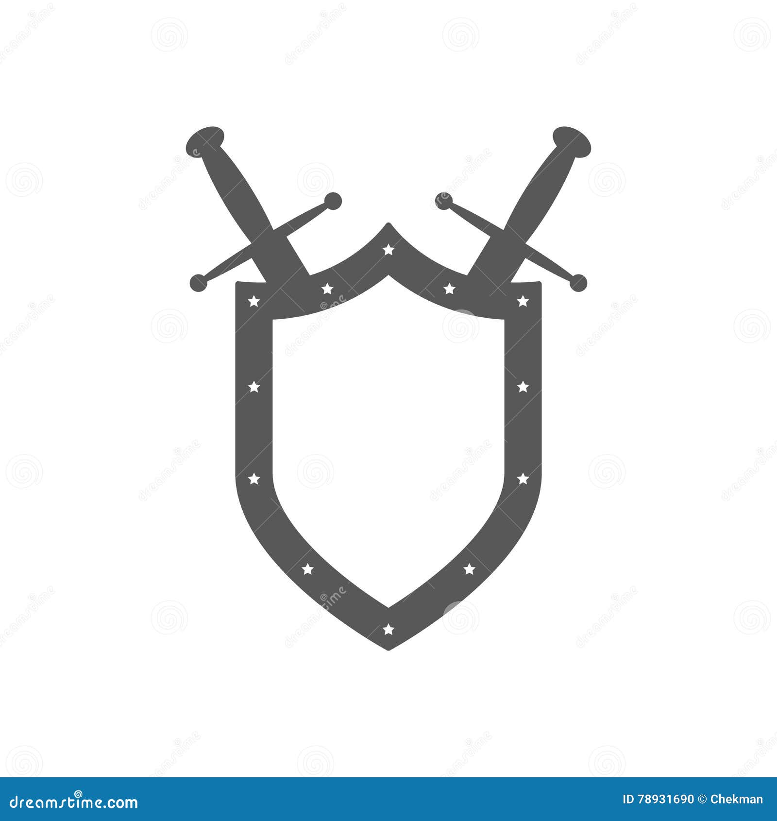 Shield and Swords Icon. Vector Illustration. Stock Illustration ...
