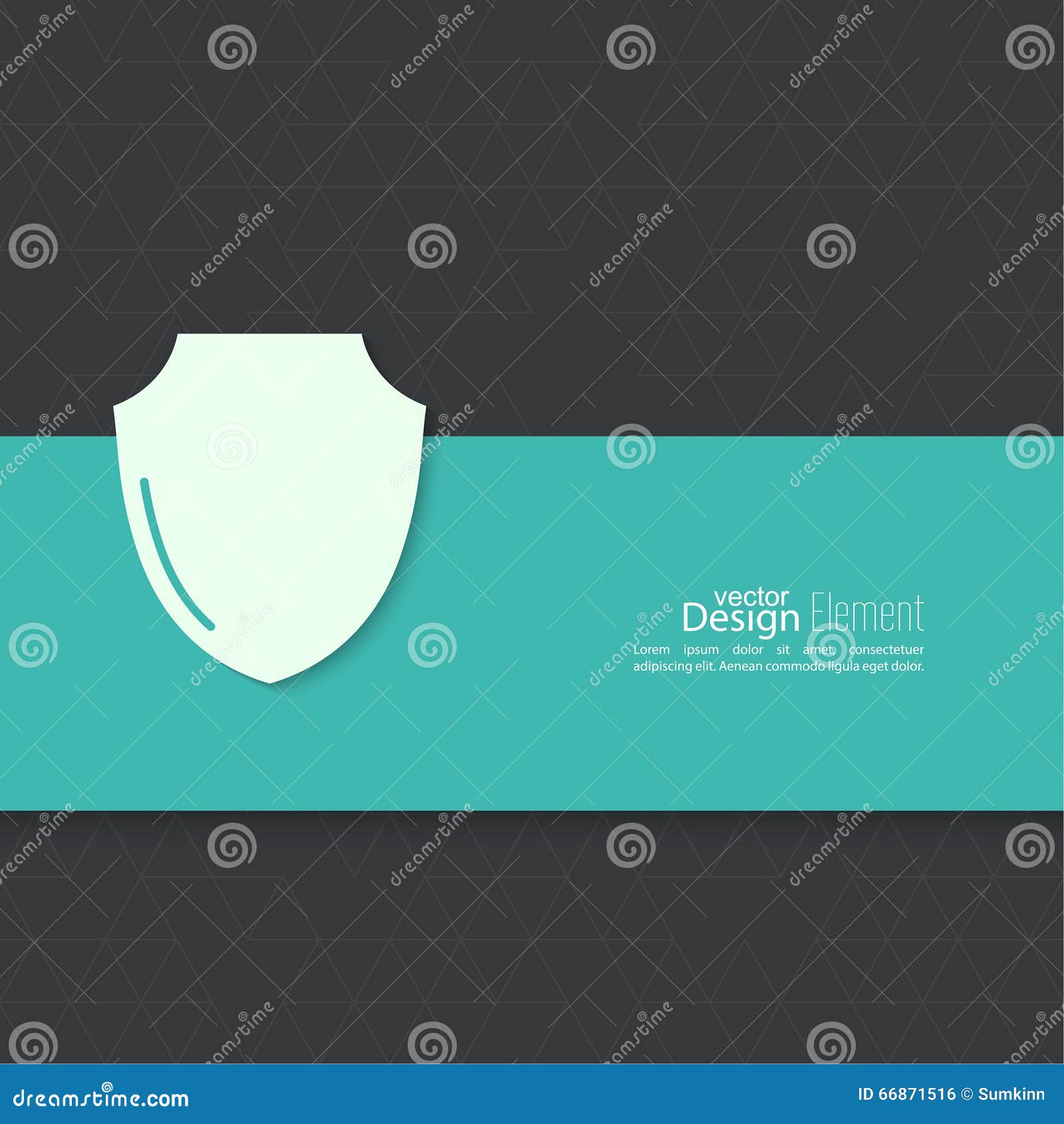 Shield Symbol on a Blue Background. Stock Vector - Illustration of ...