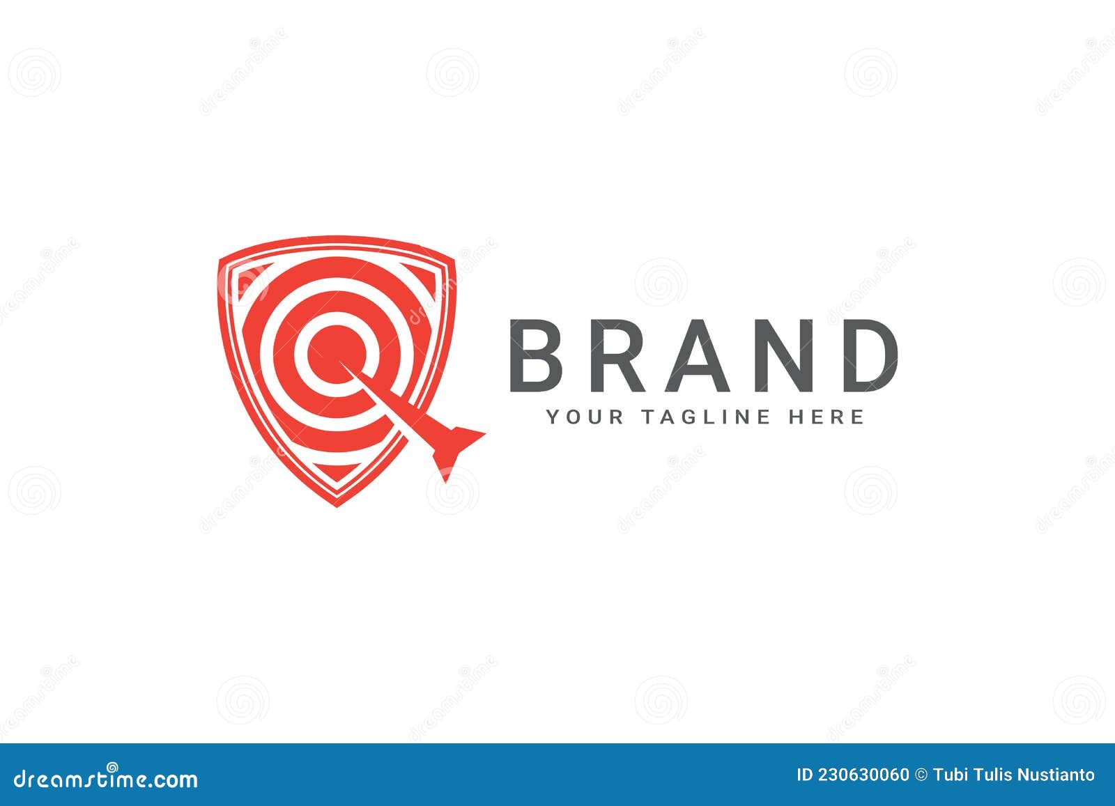 Elegant Shield Target Logo, Red Color, Unique Concept Design Vector ...