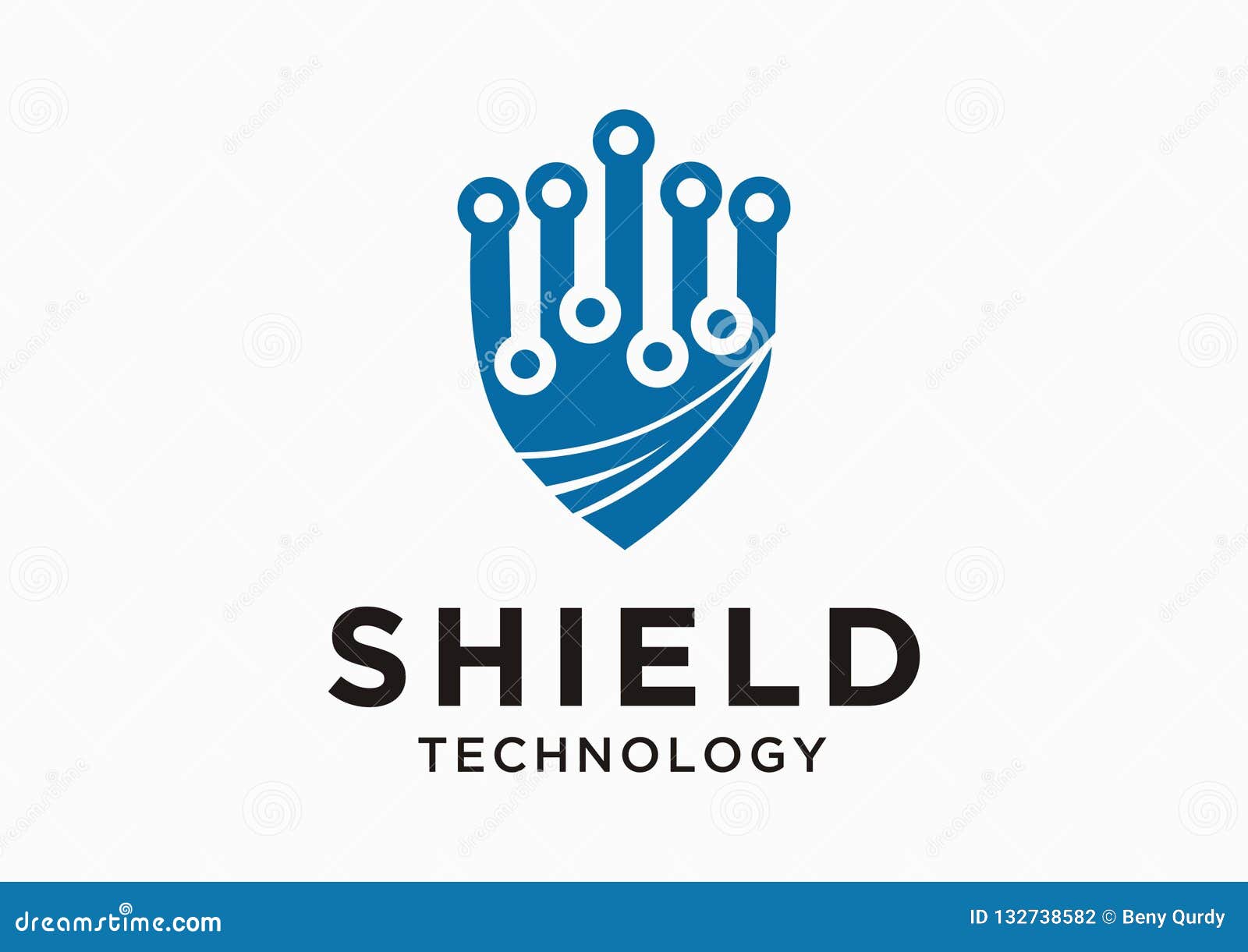 Shield Tech Logo Vector stock illustration. Illustration of brand - 132738582