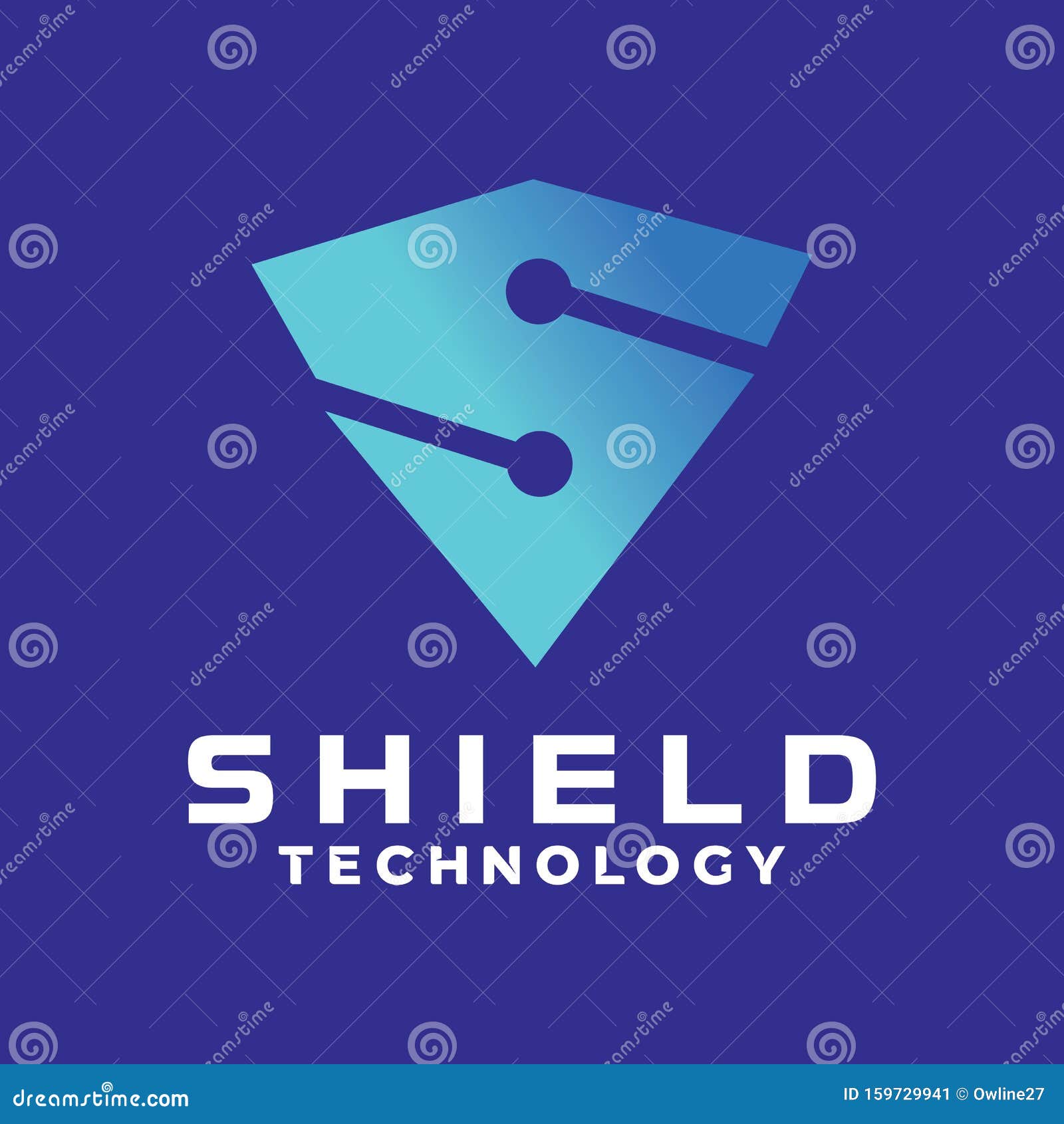 Shield Technology Logo Design Inspiration Stock Vector - Illustration ...