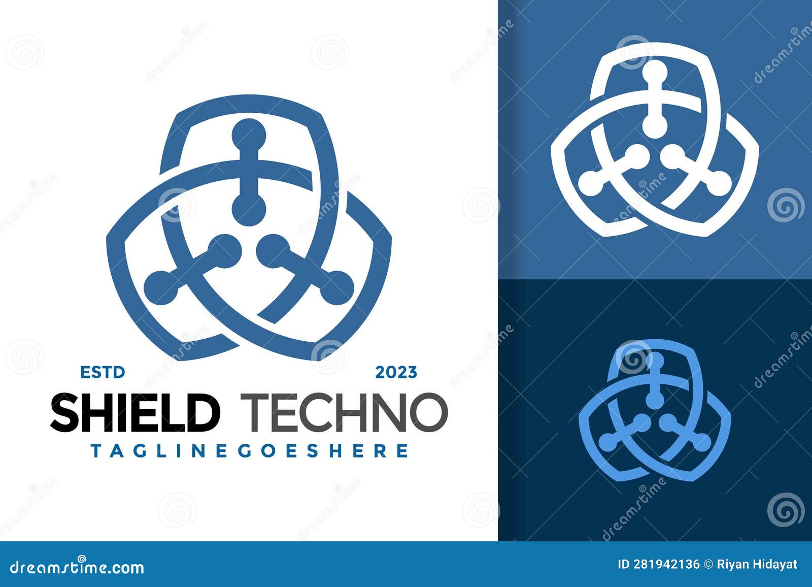 Shield Technology Logo Vector Icon Illustration Stock Vector ...