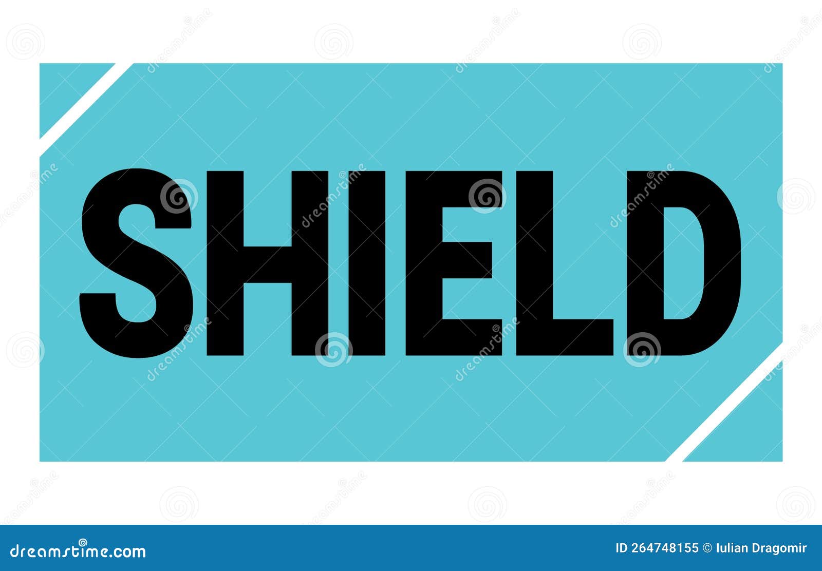 SHIELD Text Written on Blue-black Stamp Sign Stock Illustration ...