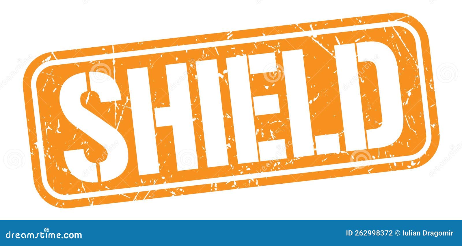 SHIELD Text Written on Orange Stamp Sign Stock Illustration ...