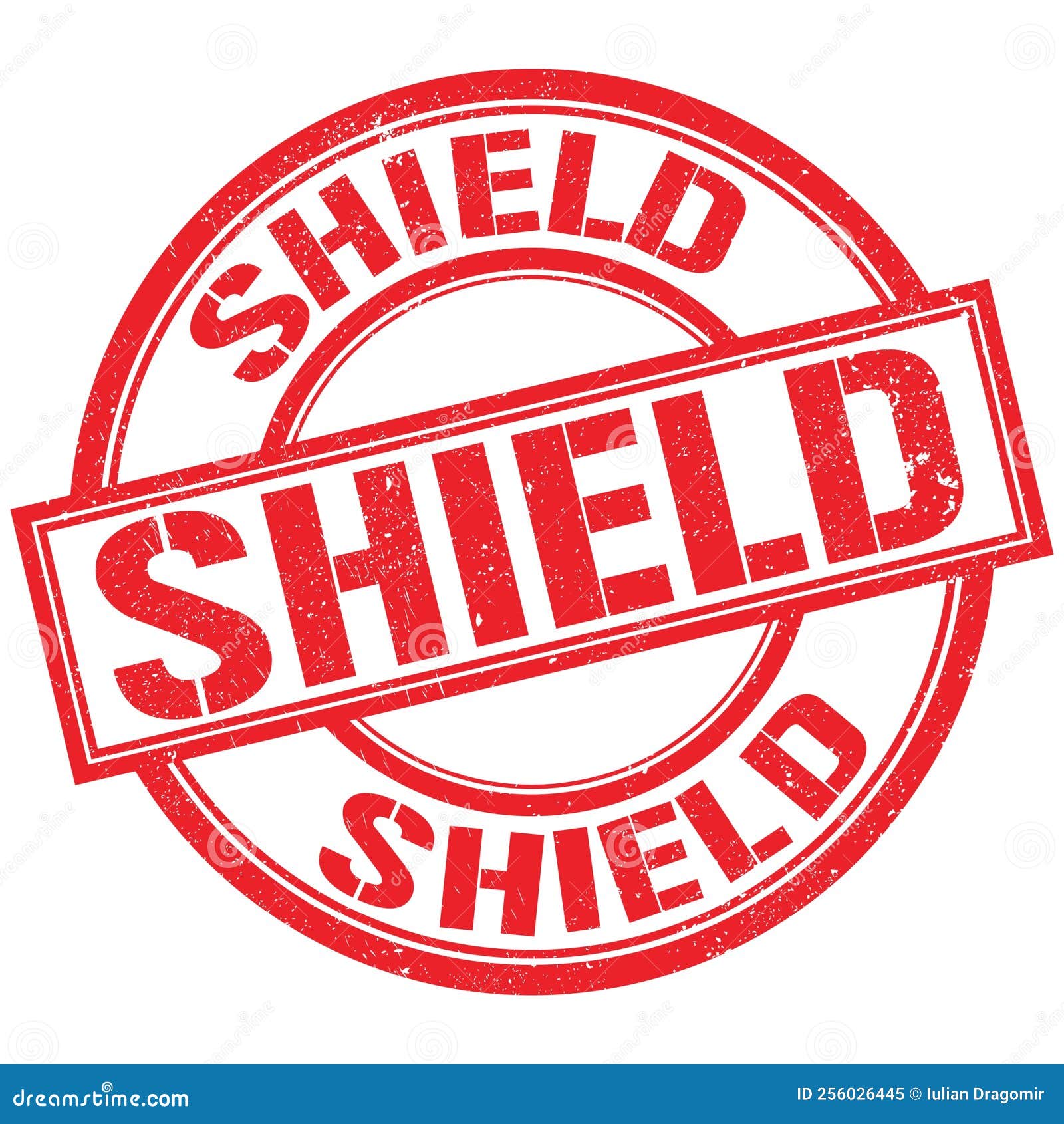 SHIELD Text Written on Red Stamp Sign Stock Illustration - Illustration ...