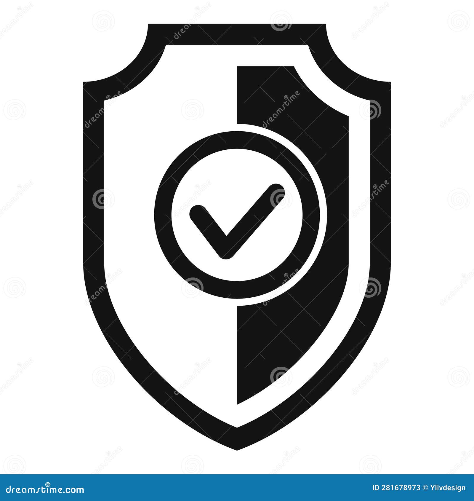 Shield Threat Icon Simple Vector Hacker Error Stock Vector