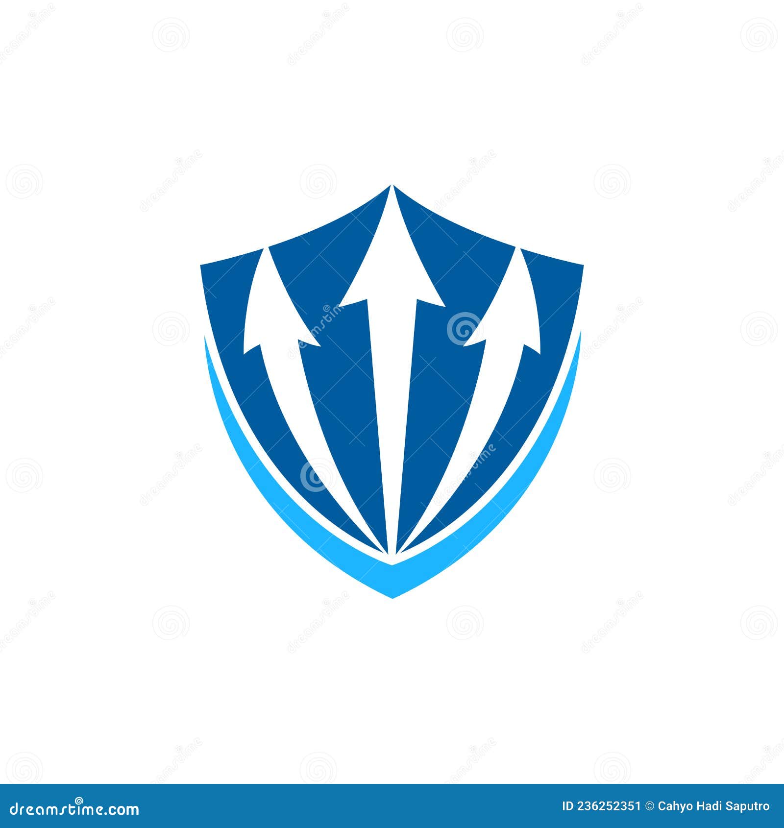 Shield with Three Arrow Logo Template Stock Vector - Illustration of ...
