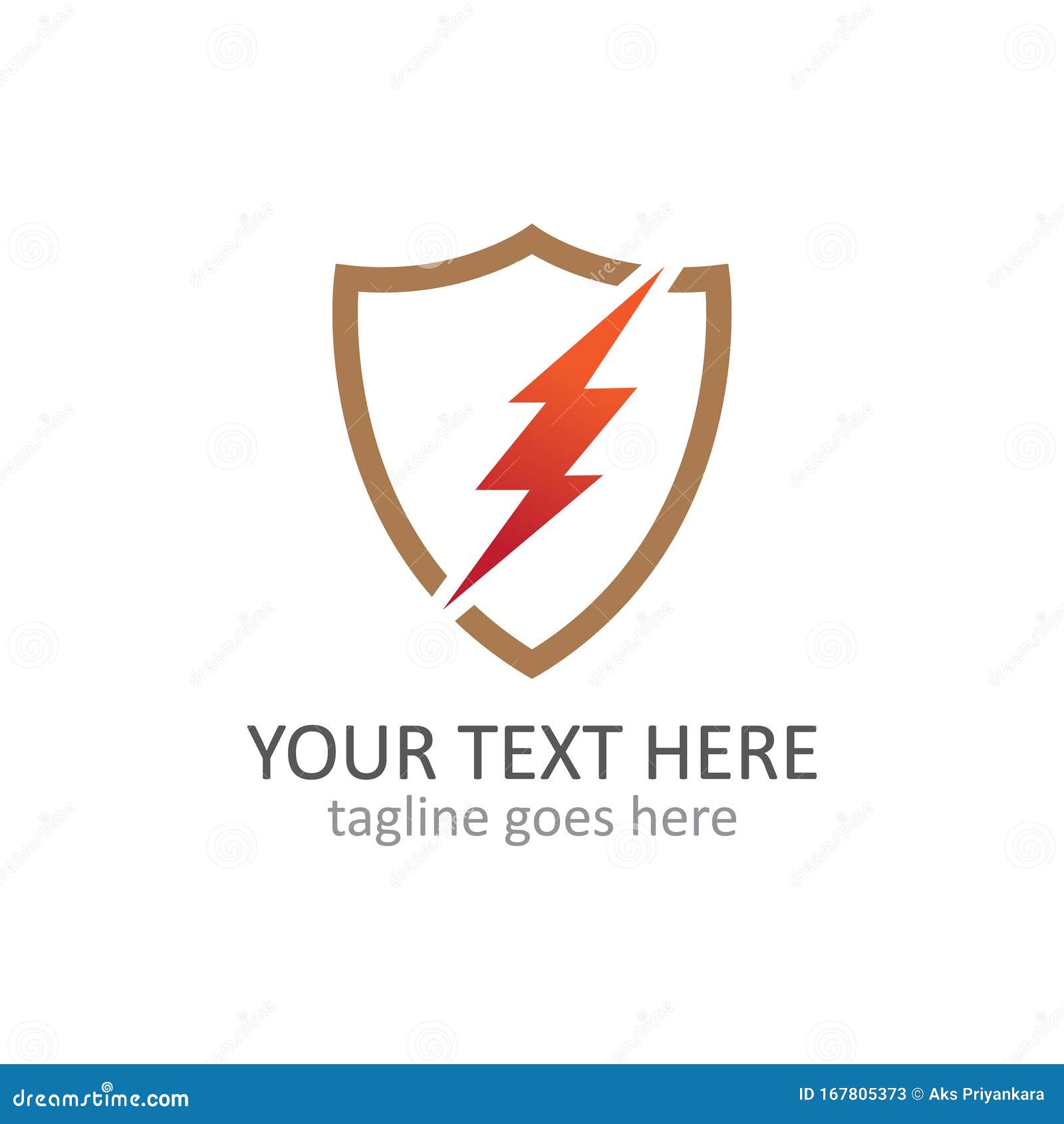 Shield & Thunder Abstract Logo Vector Stock Vector - Illustration of ...