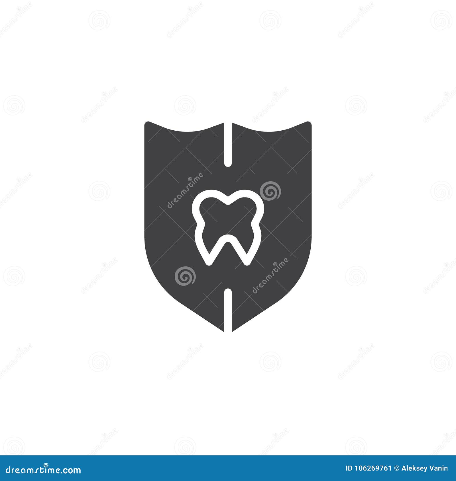 Shield Tooth Protect Icon Vector Stock Vector - Illustration of protect ...