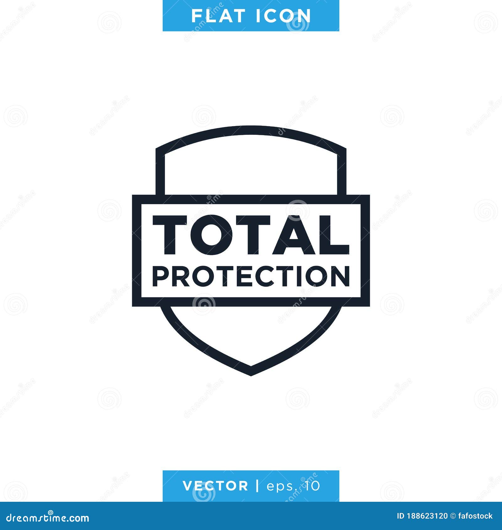 Shield, Total Protection Icon Vector Logo Design Template Stock Vector ...