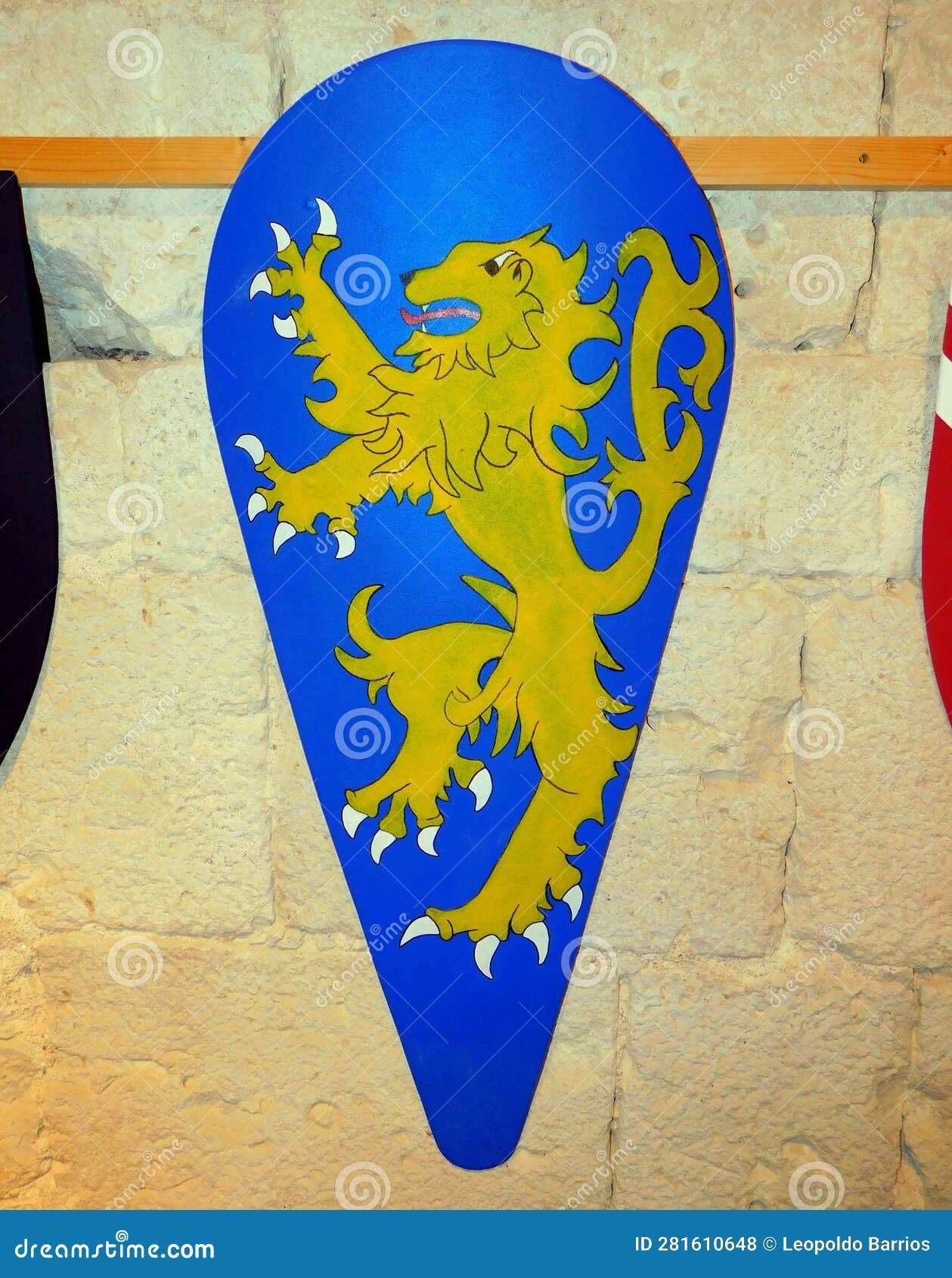 Shield with a Symbol of Lyon Stock Photo - Image of ancient, protection ...