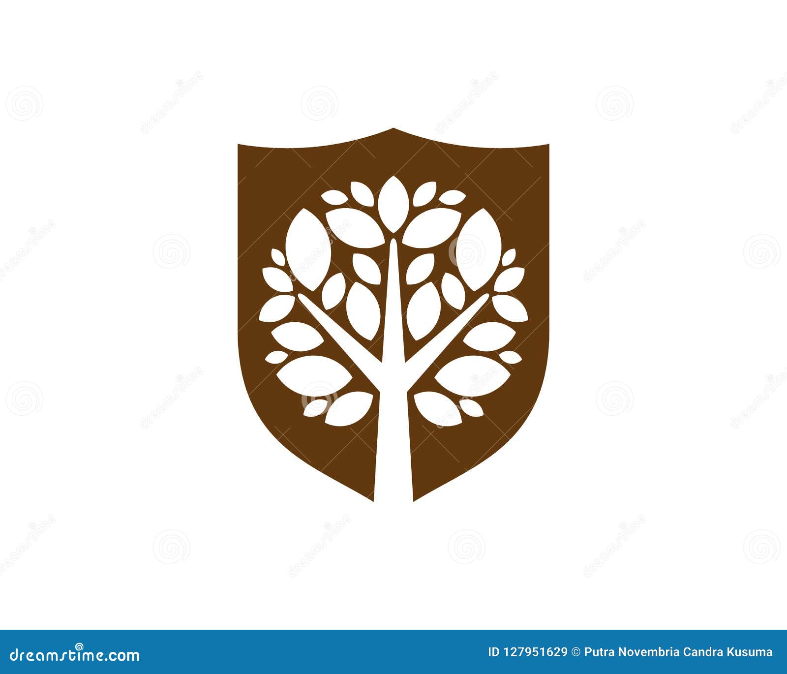 Shield Tree Logo Icon Design Stock Vector - Illustration of crest ...