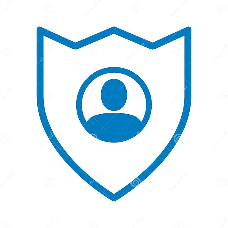 Shield with User Icon. Privacy, and Personal Data Security Stock ...