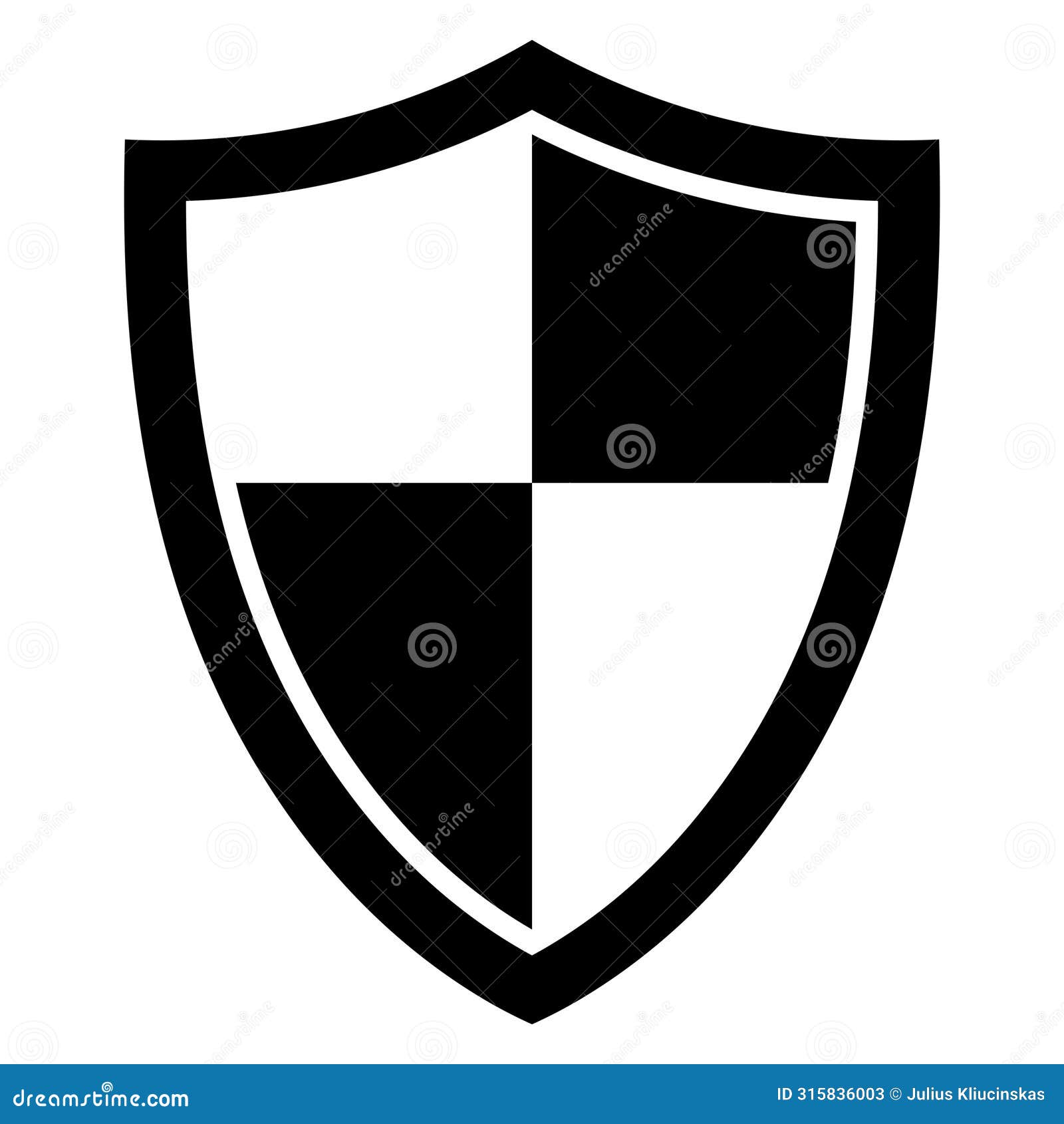 Shield Vector Icon in Flat Style. Protect, Security Symbol. Sign, Logo ...