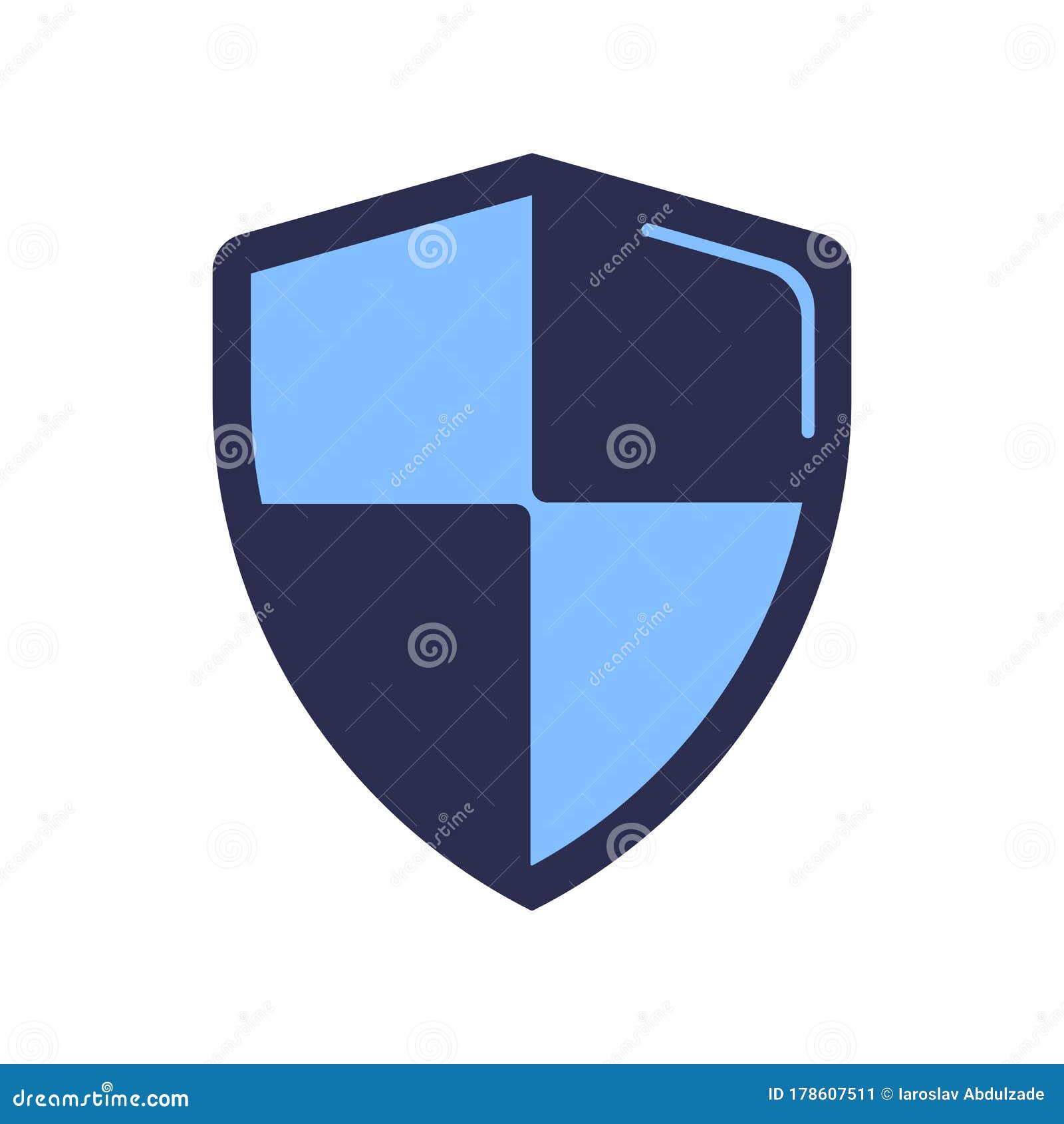 Shield Vector Icon Isolated on White Background. Stock Vector ...