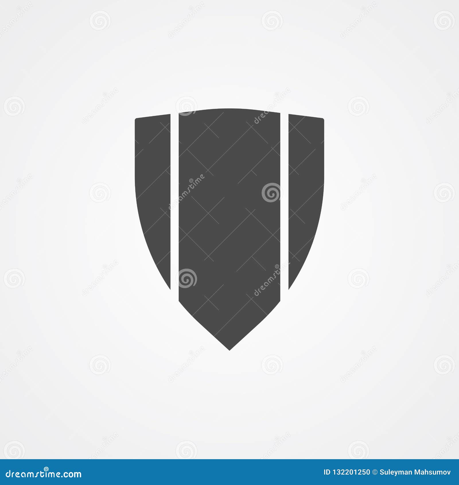 Shield Vector Icon Sign Symbol Stock Vector - Illustration of honor ...