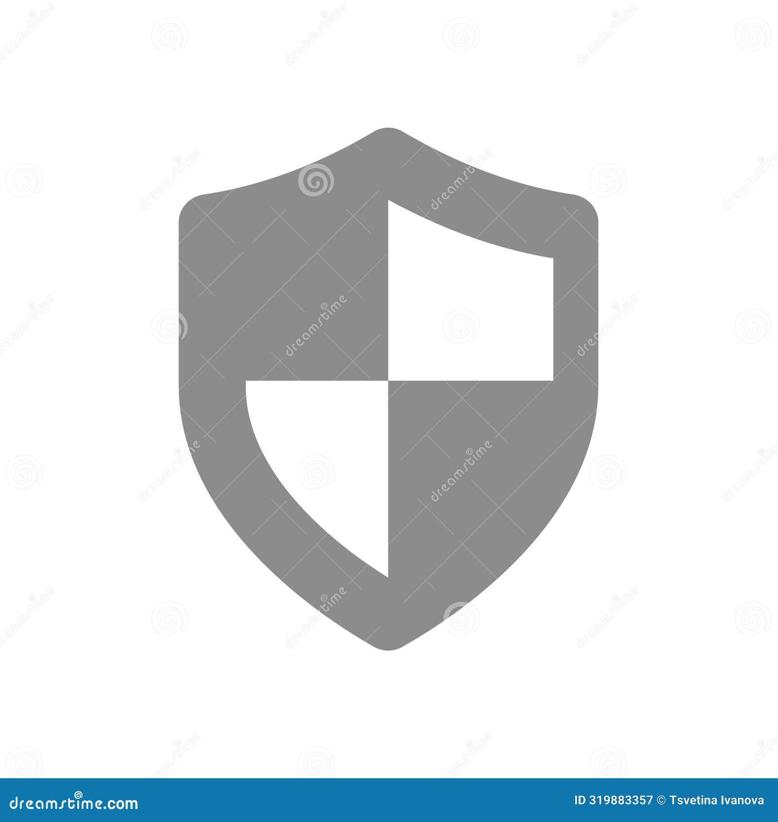 Shield vector icon stock vector. Illustration of protect - 319883357