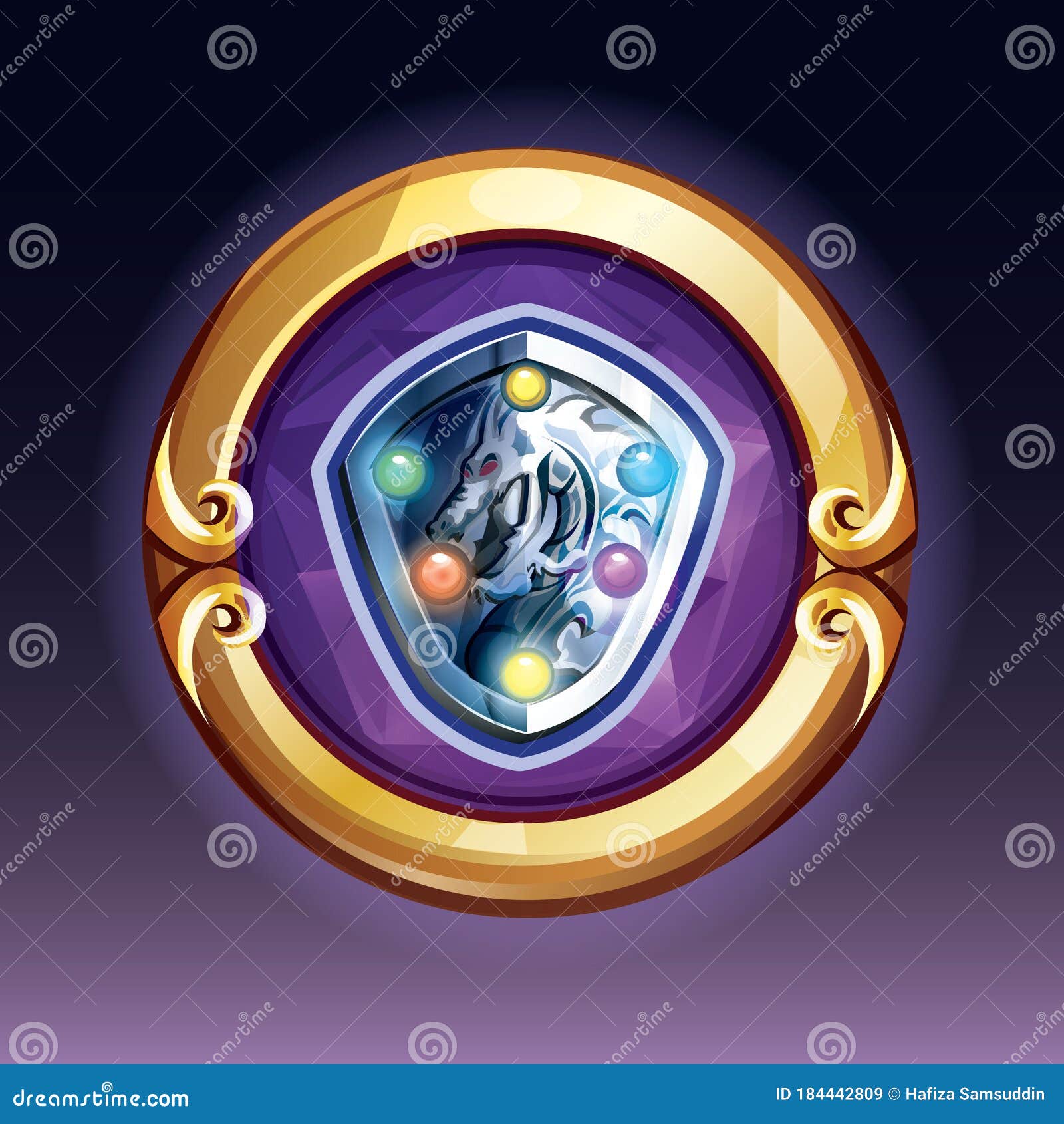 Shield. Vector Illustration Decorative Background Design Stock Image ...