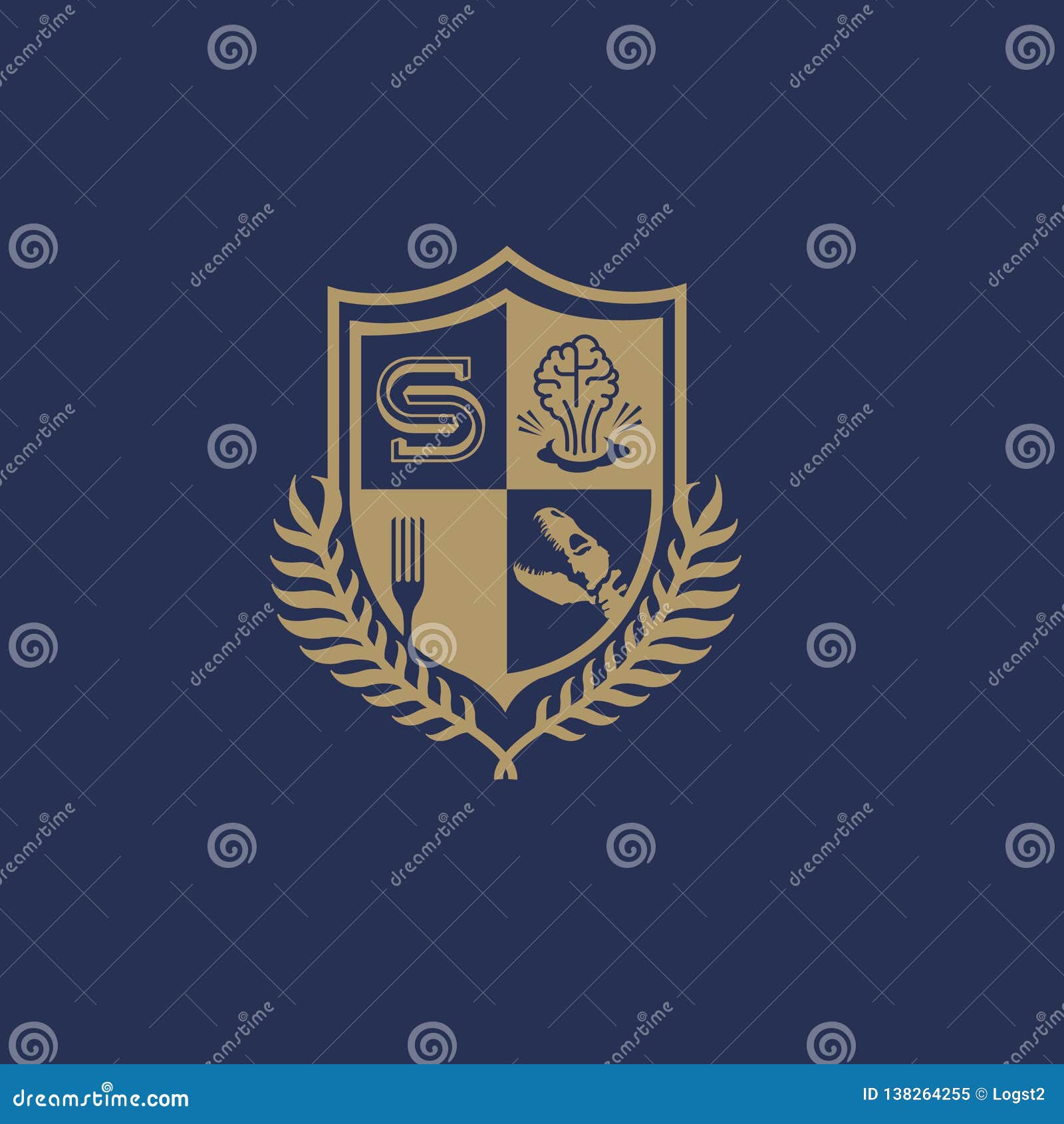 Shield Vector Logo Design. Blazon Design Template. Castle Logo Stock ...