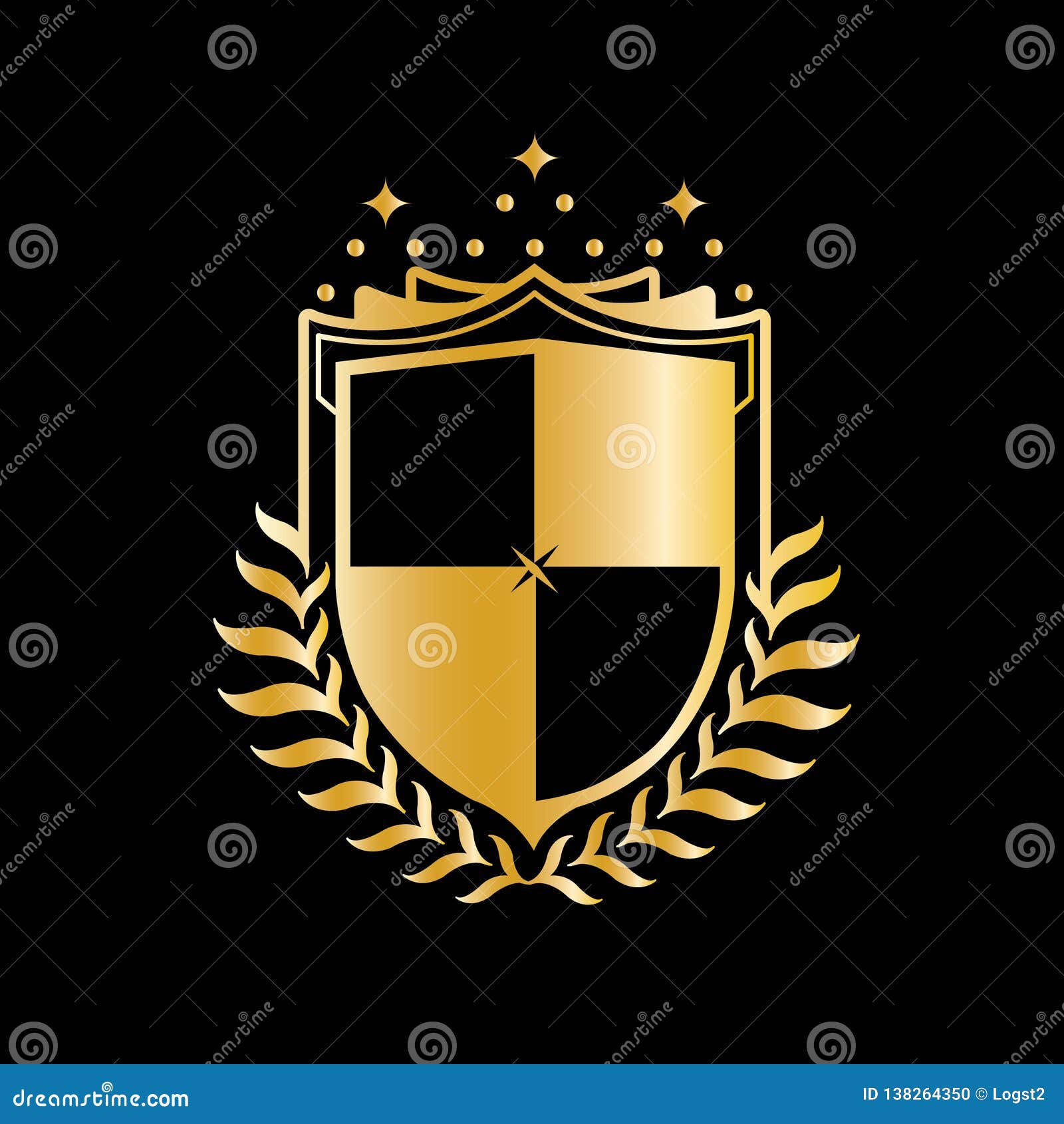 Shield Vector Logo Design. Blazon Design Template. Castle Logo Stock ...