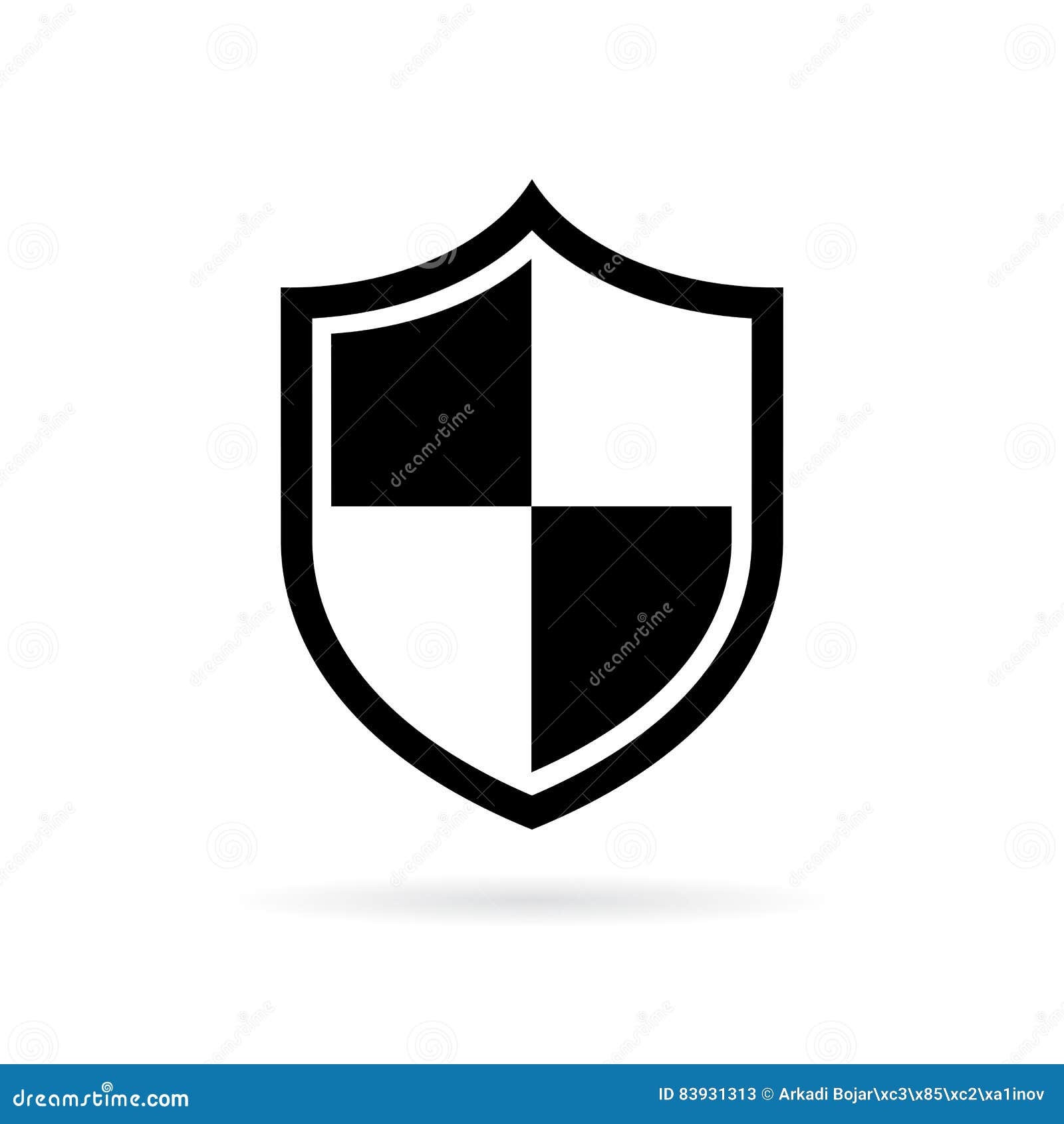 Shield vector pictogram stock vector. Illustration of firewall - 83931313