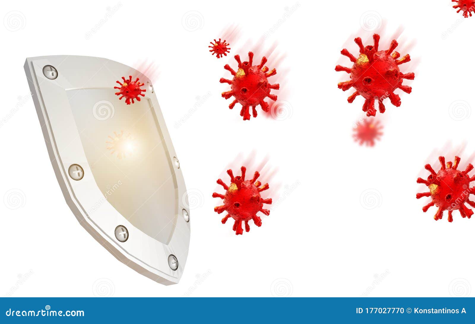 Shield Virus Coronavirus Covid-19 Attack Protect Protection Safety -3d ...