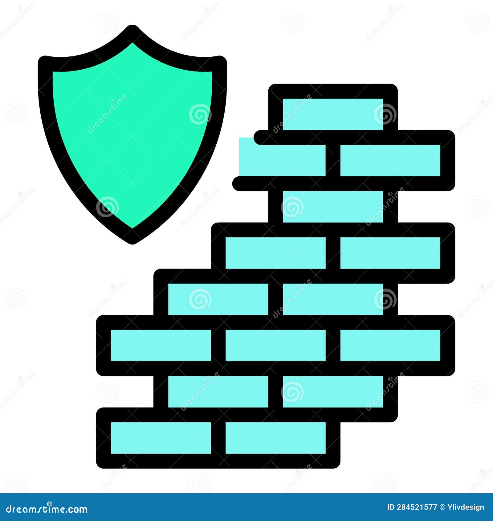 Shield Wall Icon Vector Flat Stock Vector - Illustration of sheathing ...