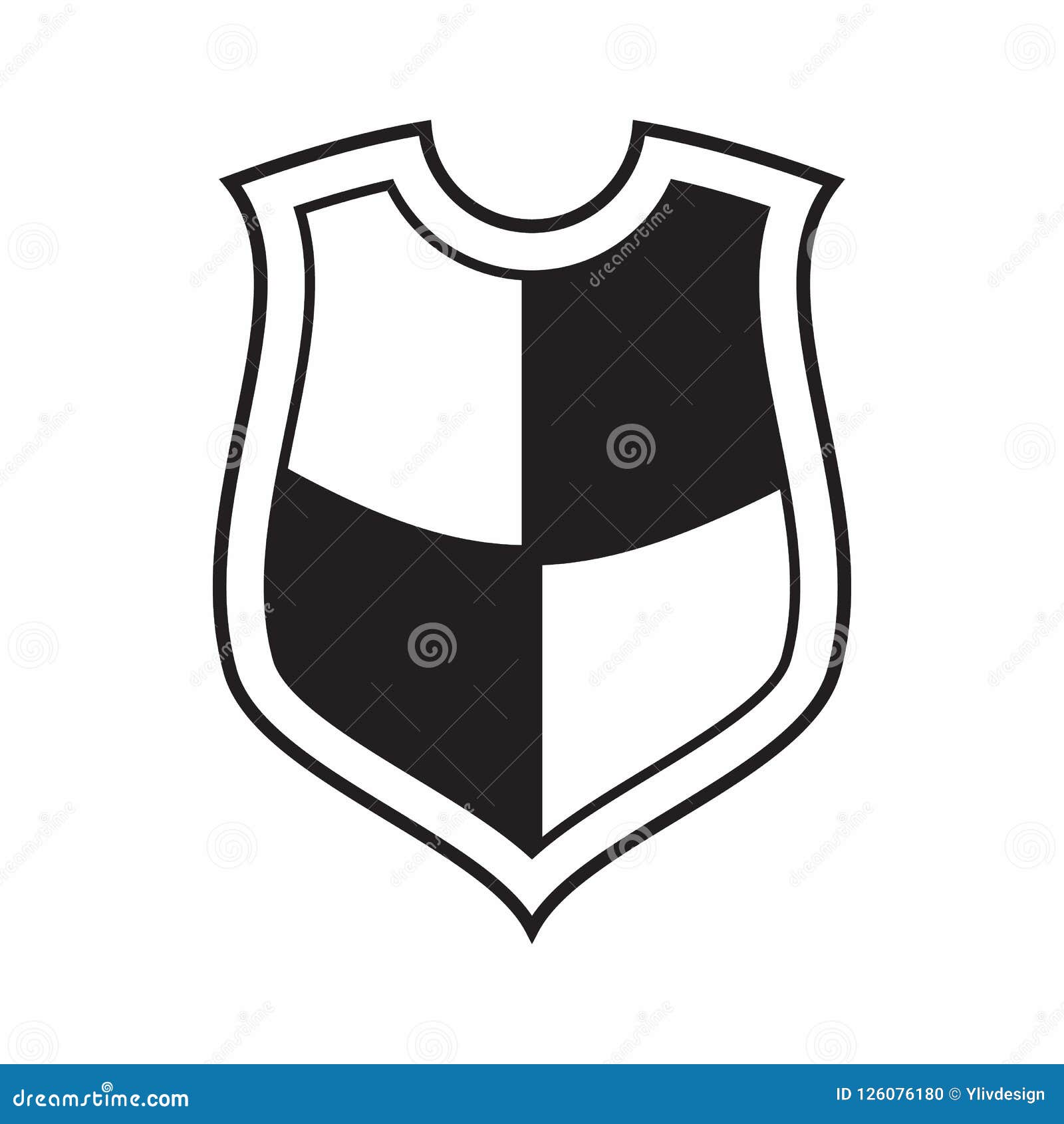 Shield for War Icon, Simple Style Stock Illustration - Illustration of ...