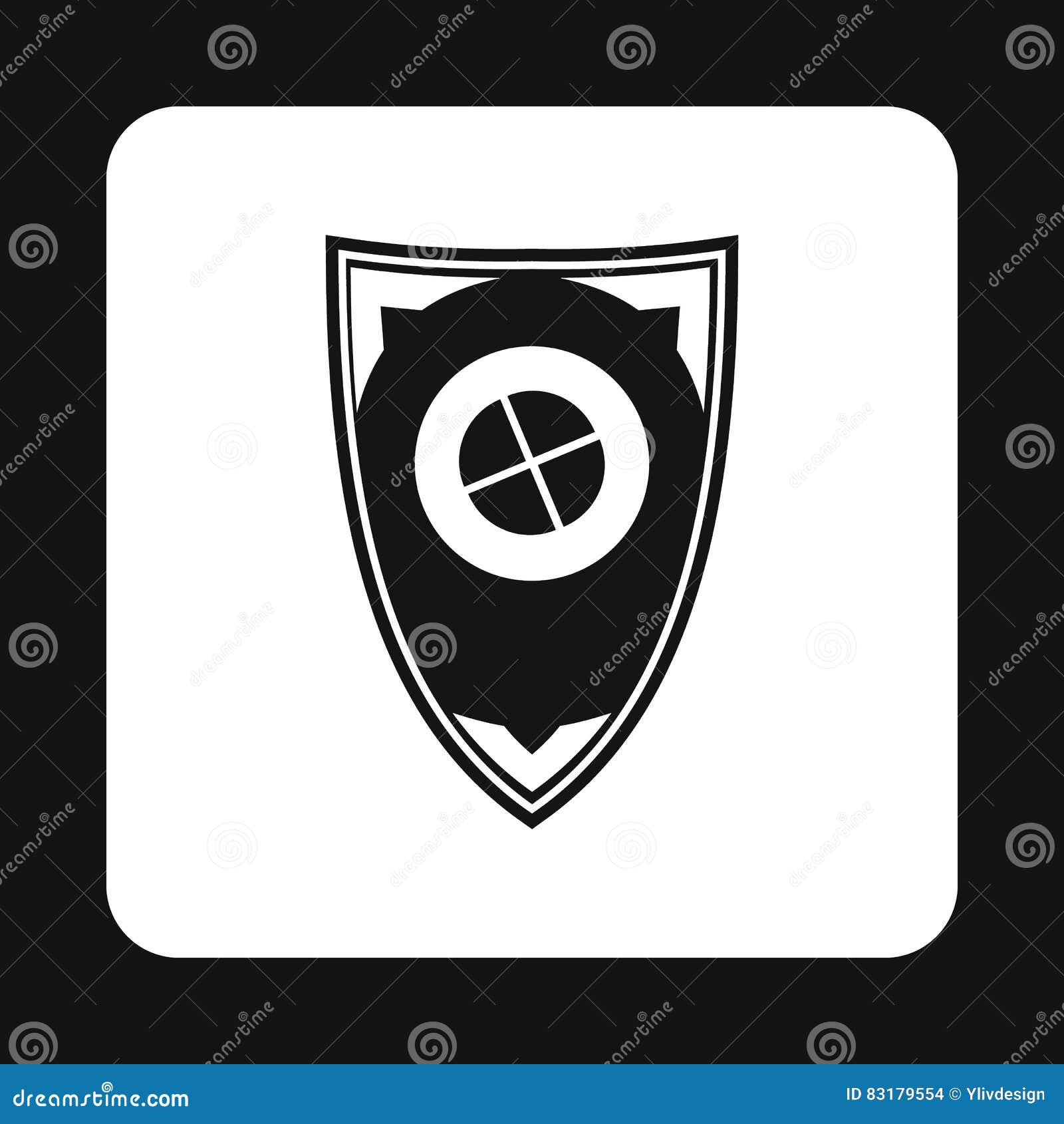 Shield for War Icon, Simple Style Stock Vector - Illustration of ...