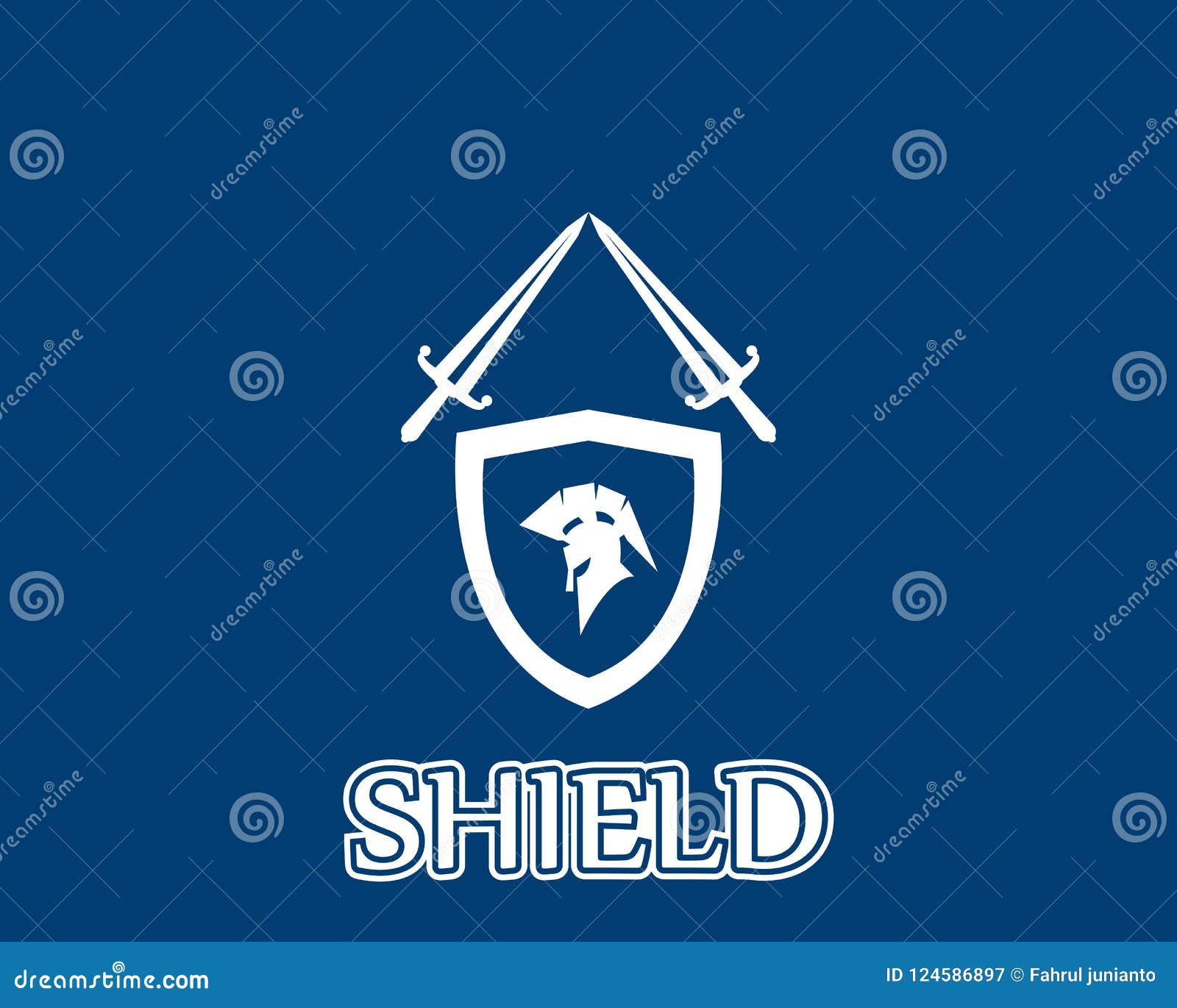 Shield War Icon and Symbol Logo Vector Stock Vector - Illustration of ...