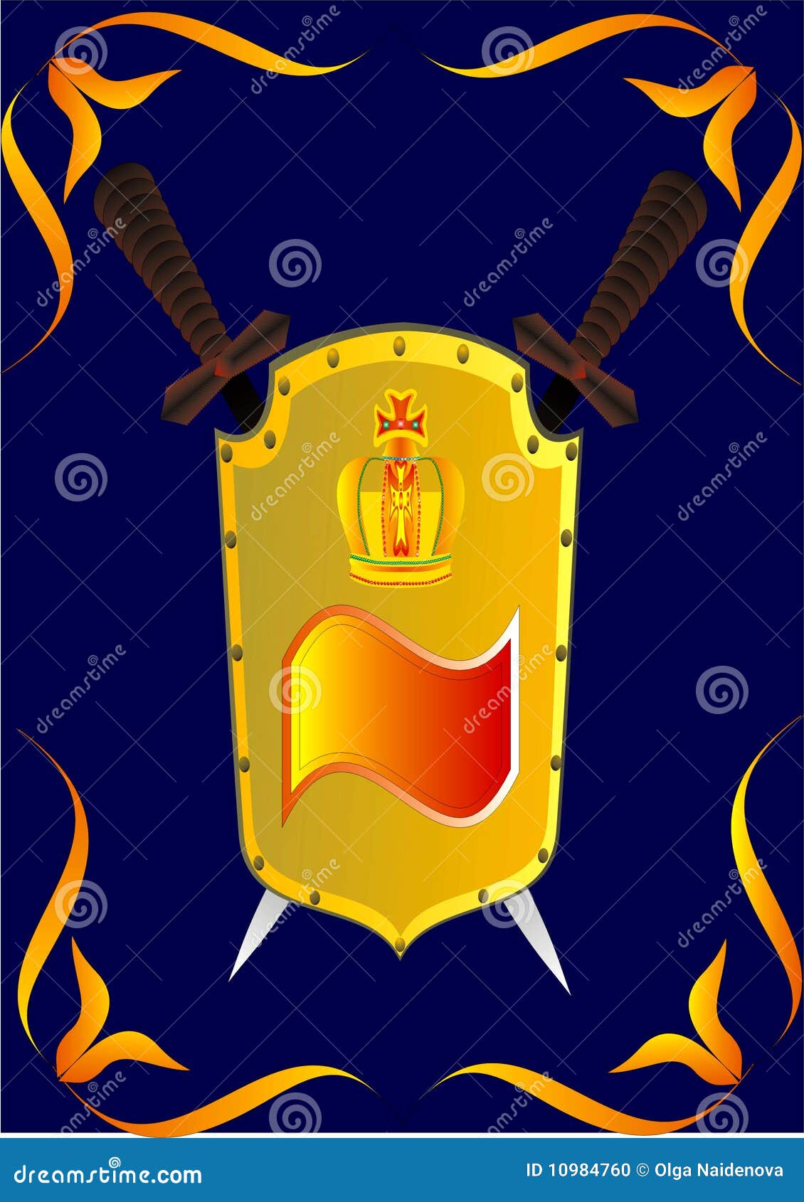 Shield with warrior stock illustration. Illustration of authority ...