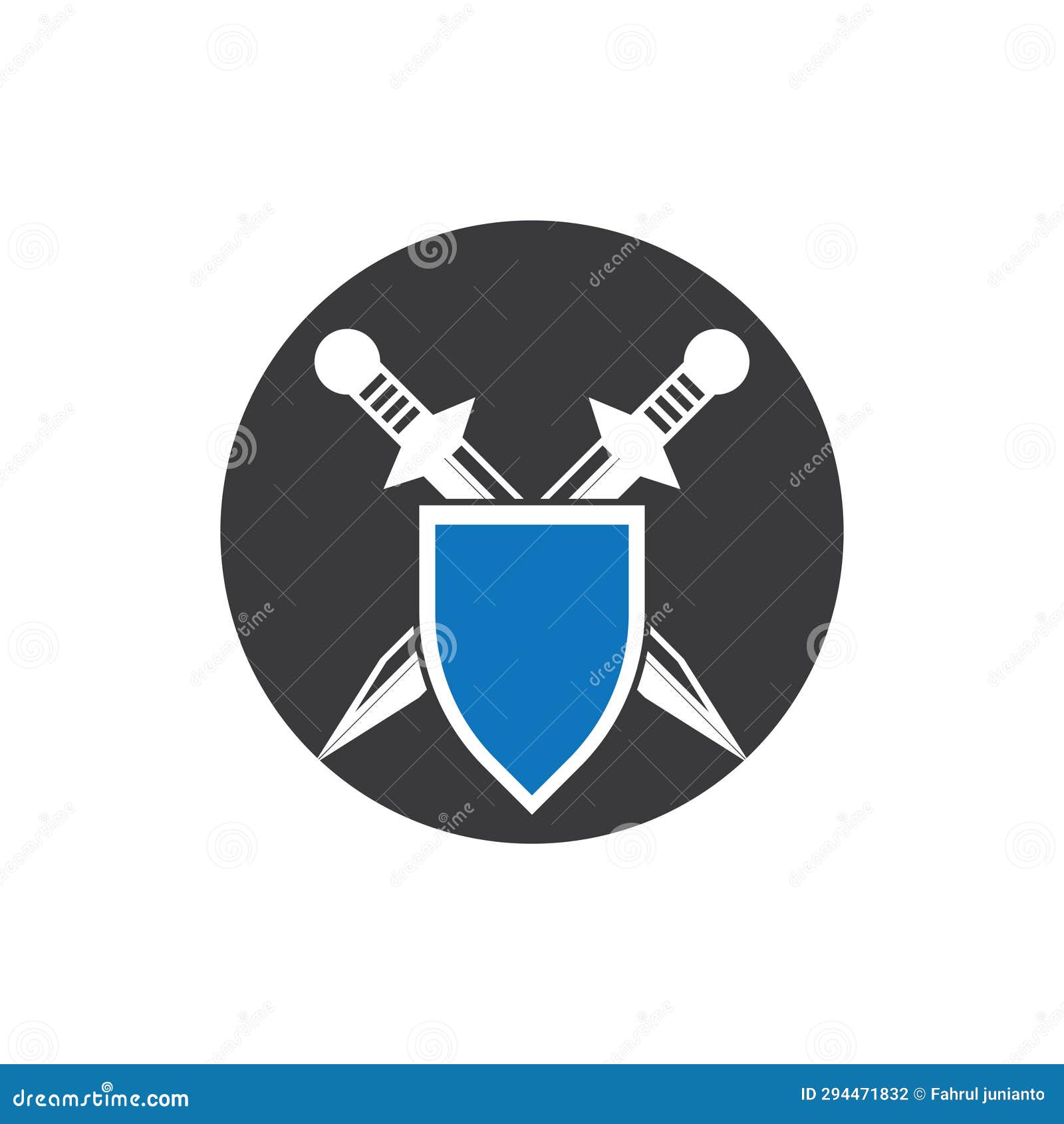 Shield Wars with Sword Logo Design Vector Illustration Stock ...