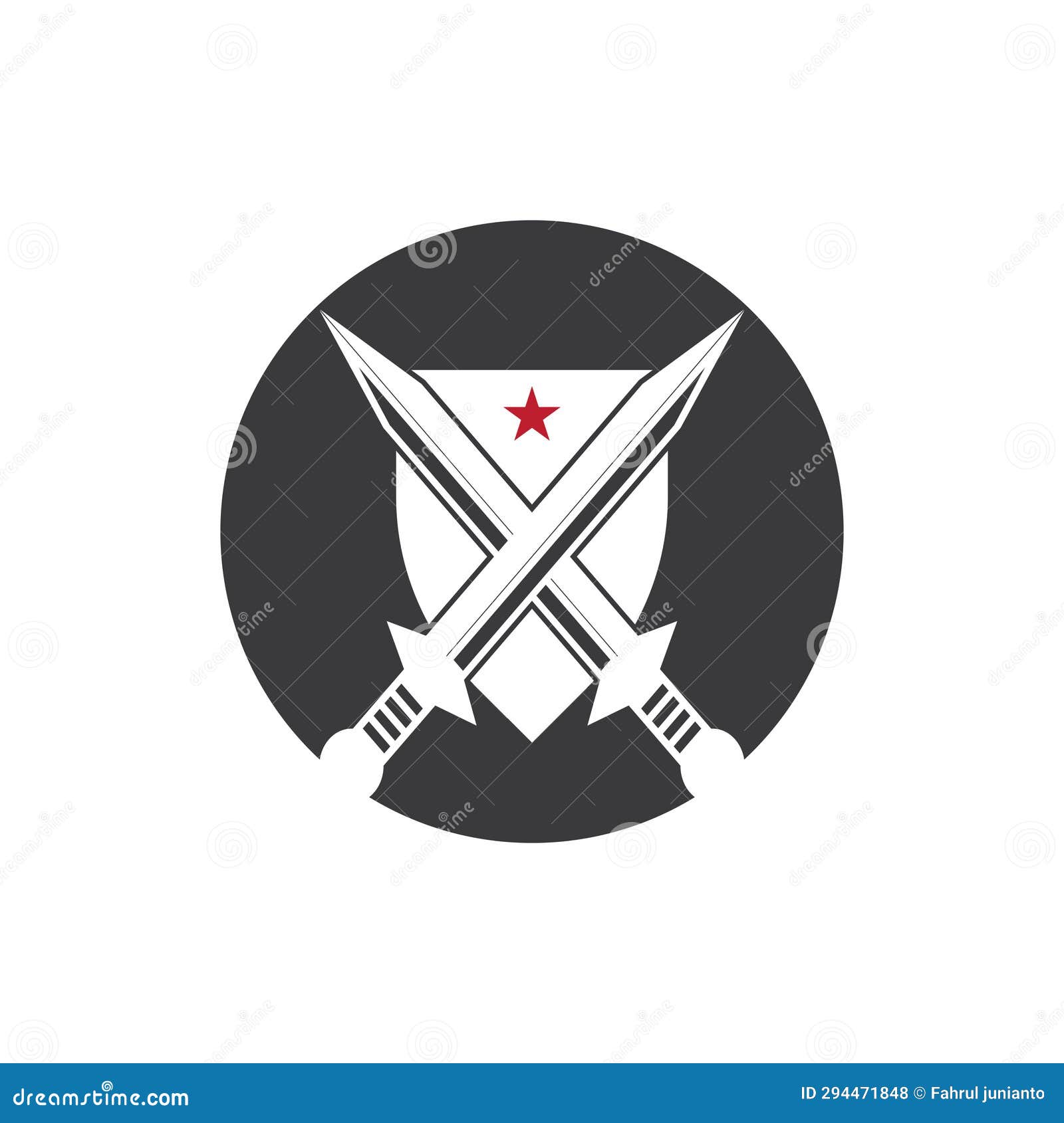 Shield Wars with Sword Logo Design Vector Illustration Stock ...